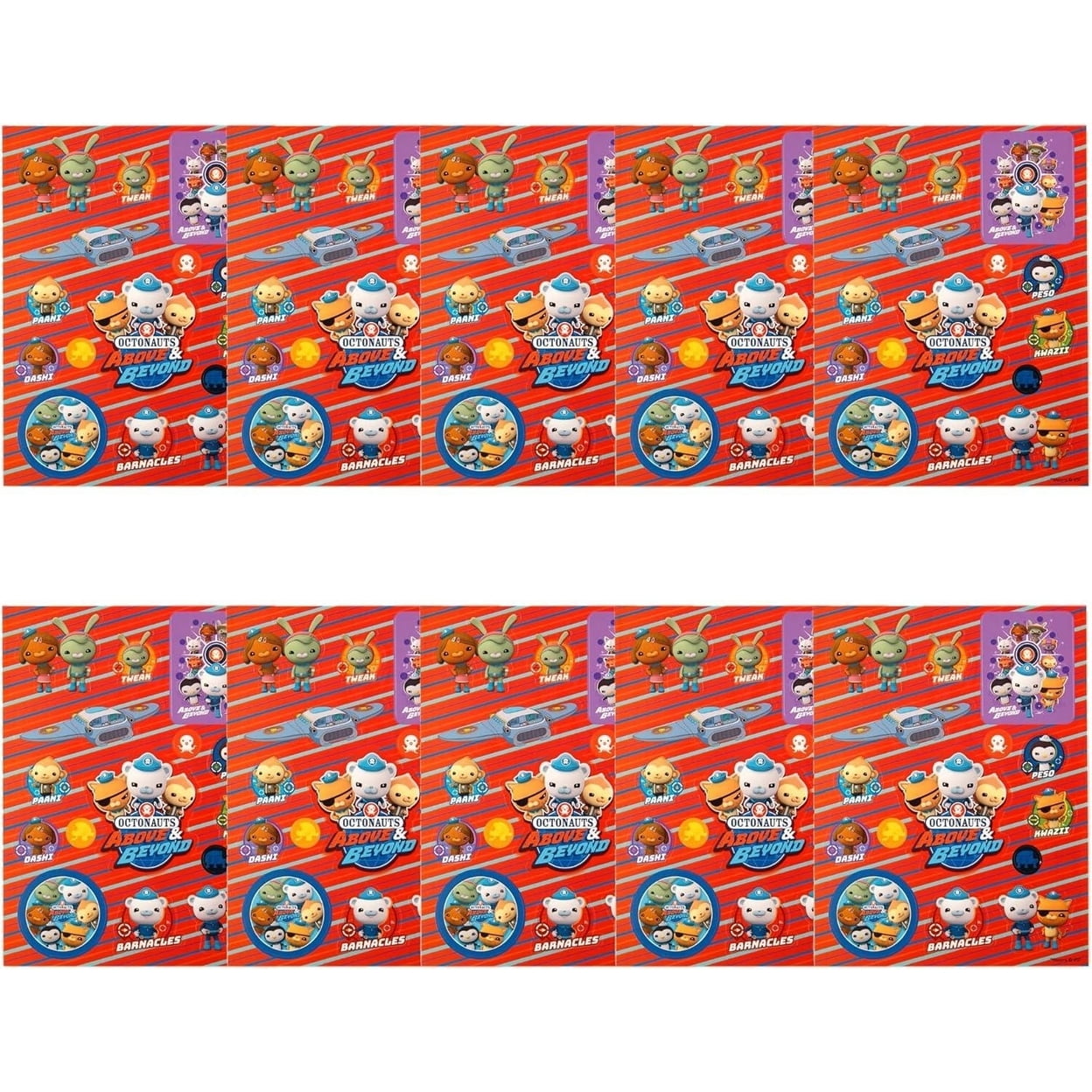 Octonauts 10ct Sticker Sheets Vibrant Party Bag Fillers Ocean-Themed ...