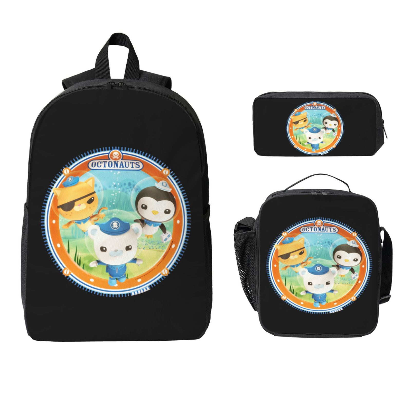Octonauts 3-Piece Backpack Set, 17-Inch Casual Daypack with Lunch Box ...