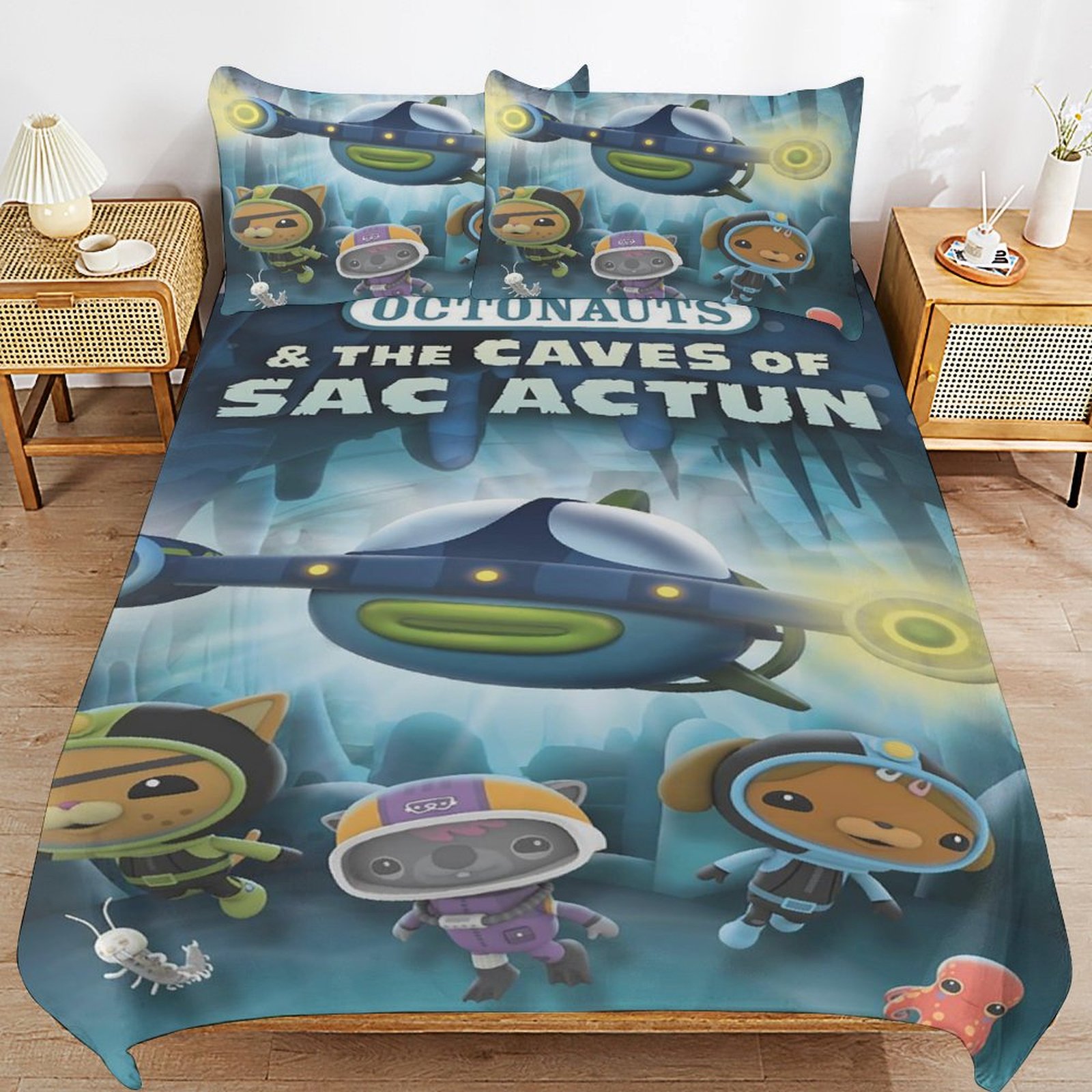 Octonauts 3-Piece Bedding Set Warm And Comfortable Soft Duvet Cover Bed ...