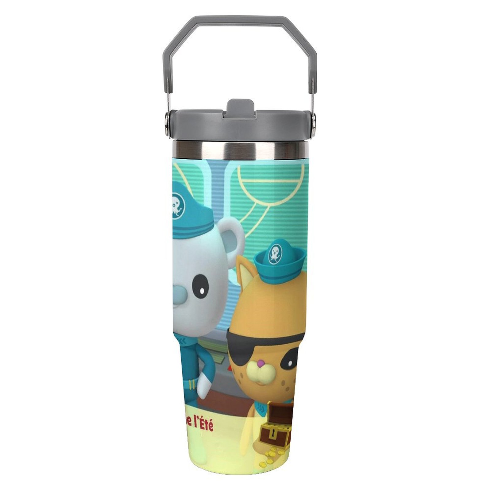 Octonauts 30 Oz Tumbler With Handle And Straw, Stainless Steel Vacuum ...