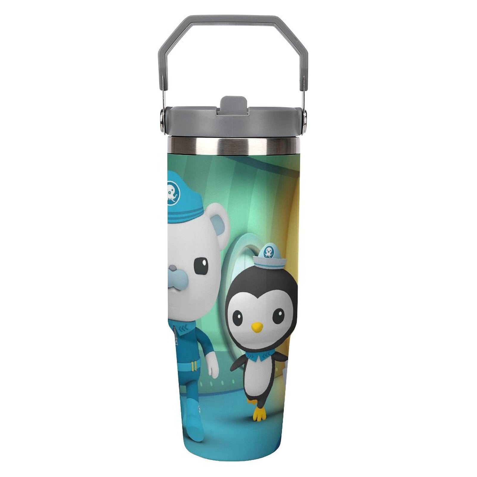 Octonauts 30 Oz Tumbler With Handle And Straw, Stainless Steel Vacuum ...