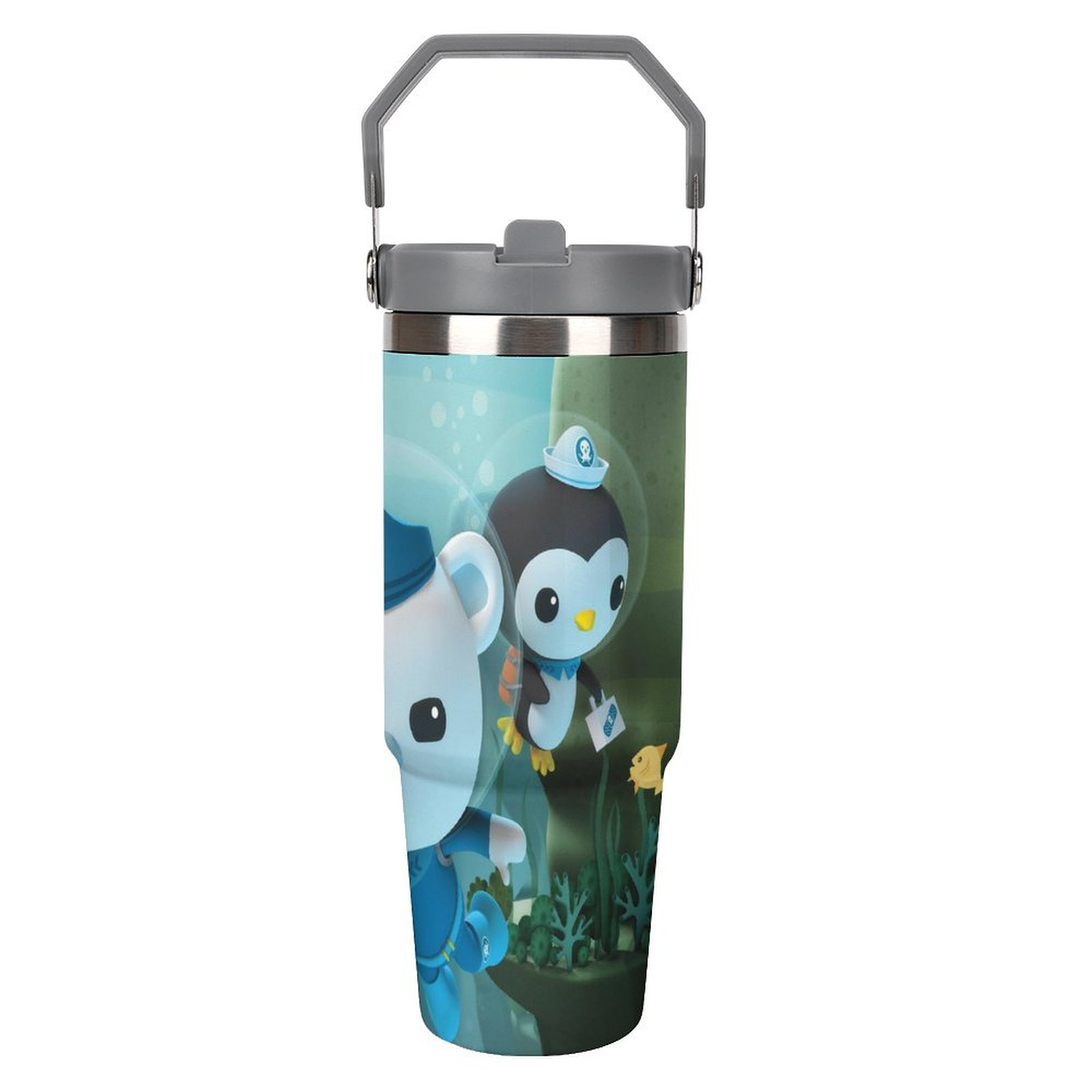 Octonauts 30 Oz Tumbler With Handle And Straw, Stainless Steel Vacuum ...