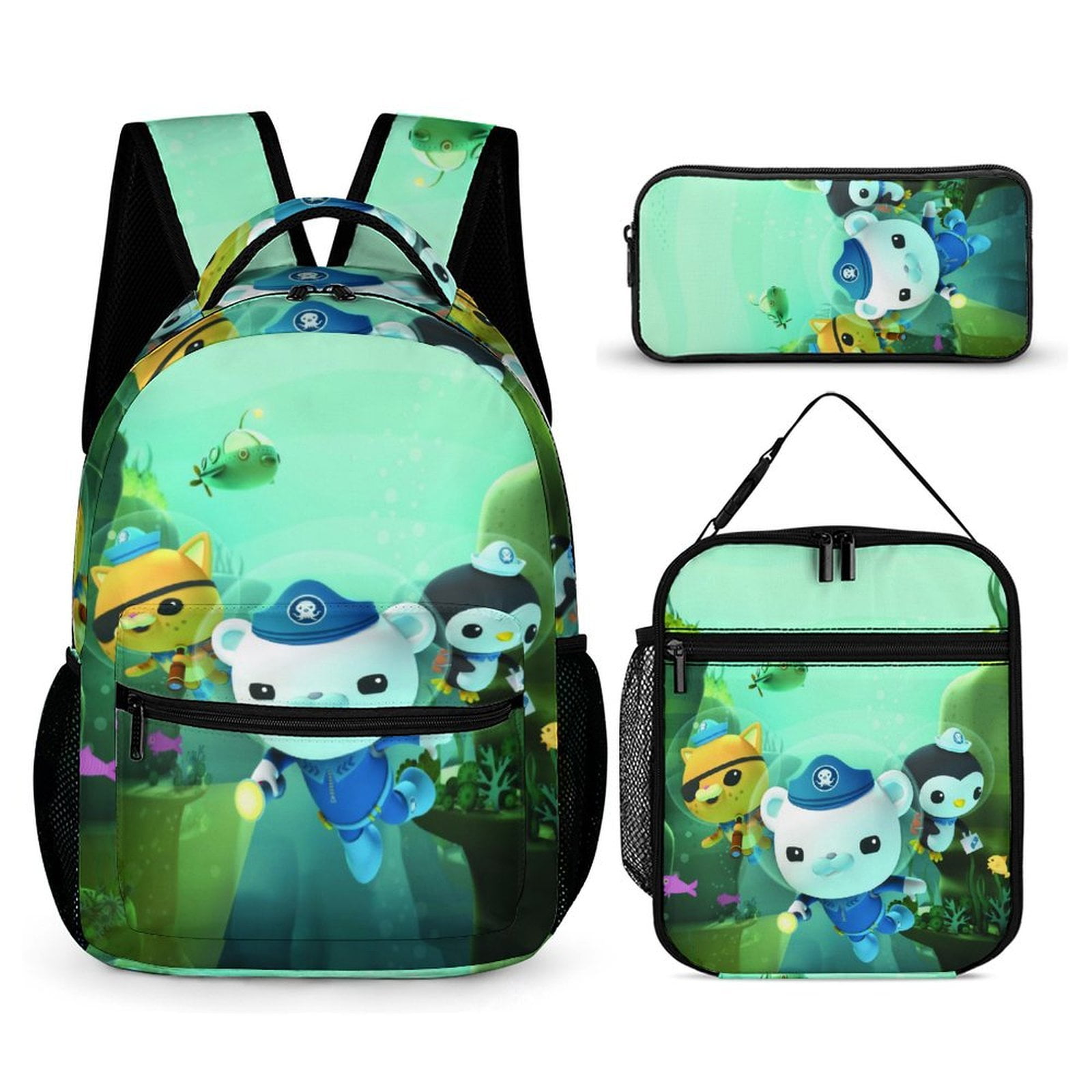 Octonauts 3Pcs Backpacks Sets Book Bag with Lunch Bag And Pencil Case ...