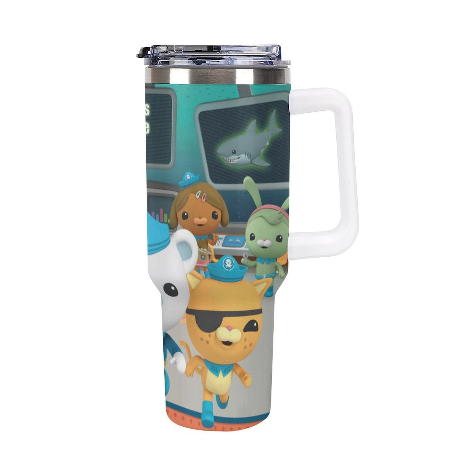 Octonauts 40 Oz Tumbler With Handle And Straw, Stainless Steel Vacuum ...