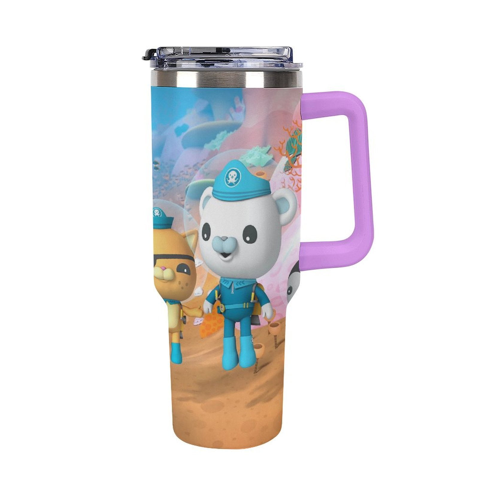 Octonauts 40 Oz Tumbler With Handle And Straw, Stainless Steel Vacuum ...