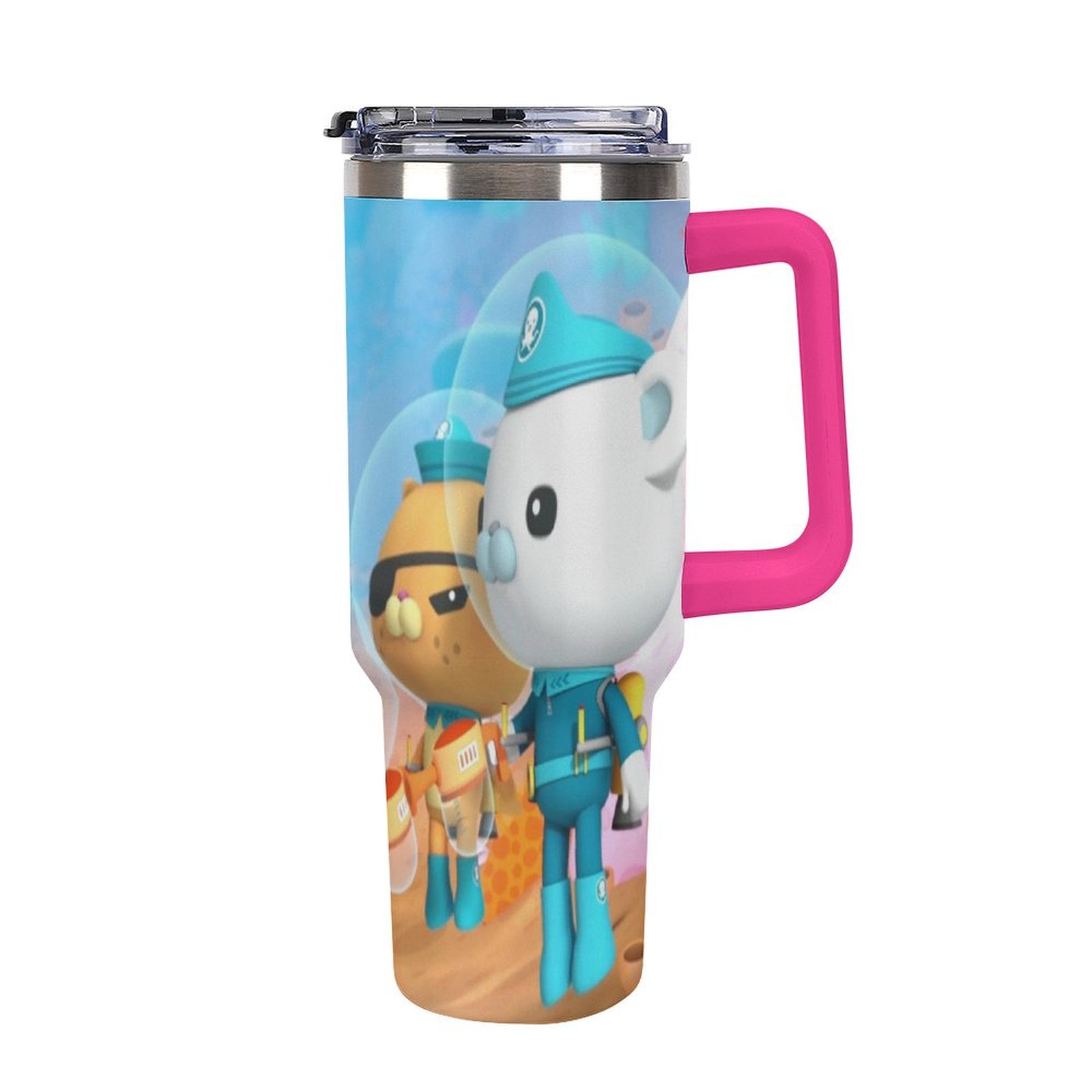 Octonauts 40 Oz Tumbler With Handle And Straw, Stainless Steel Vacuum ...