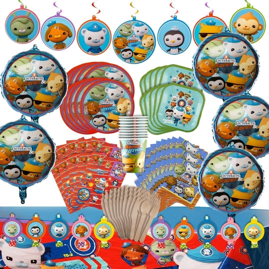 Octonauts Above and Beyond Party in a Box Kit 100+ pcs Balloon Utensils ...