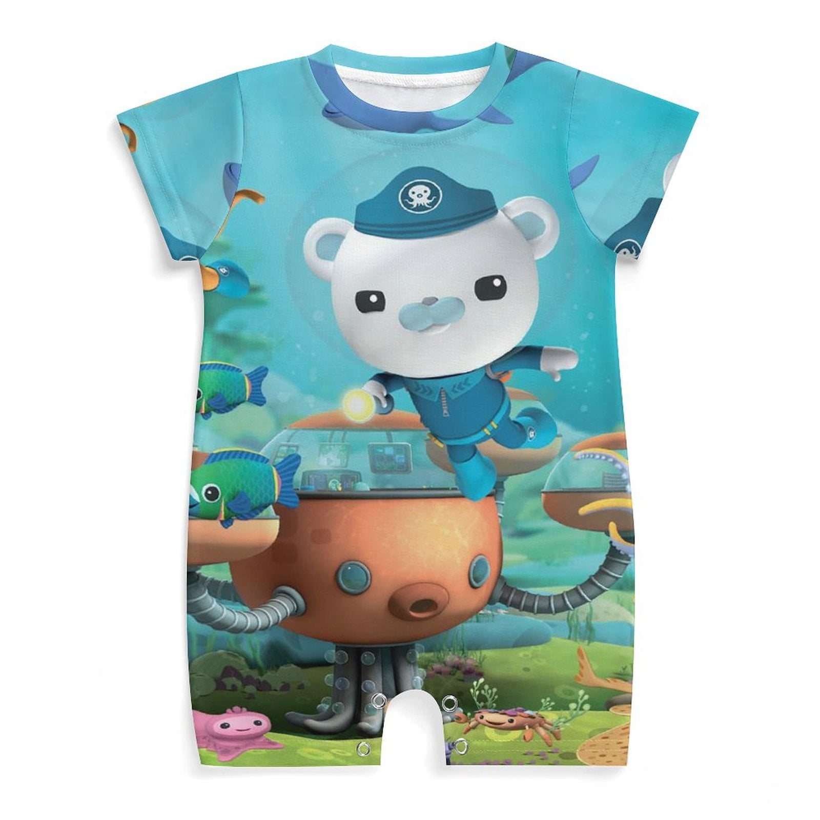 Octonauts Baby Boy Girl Short Sleeve Romper Clothing Set Print Cartoon ...