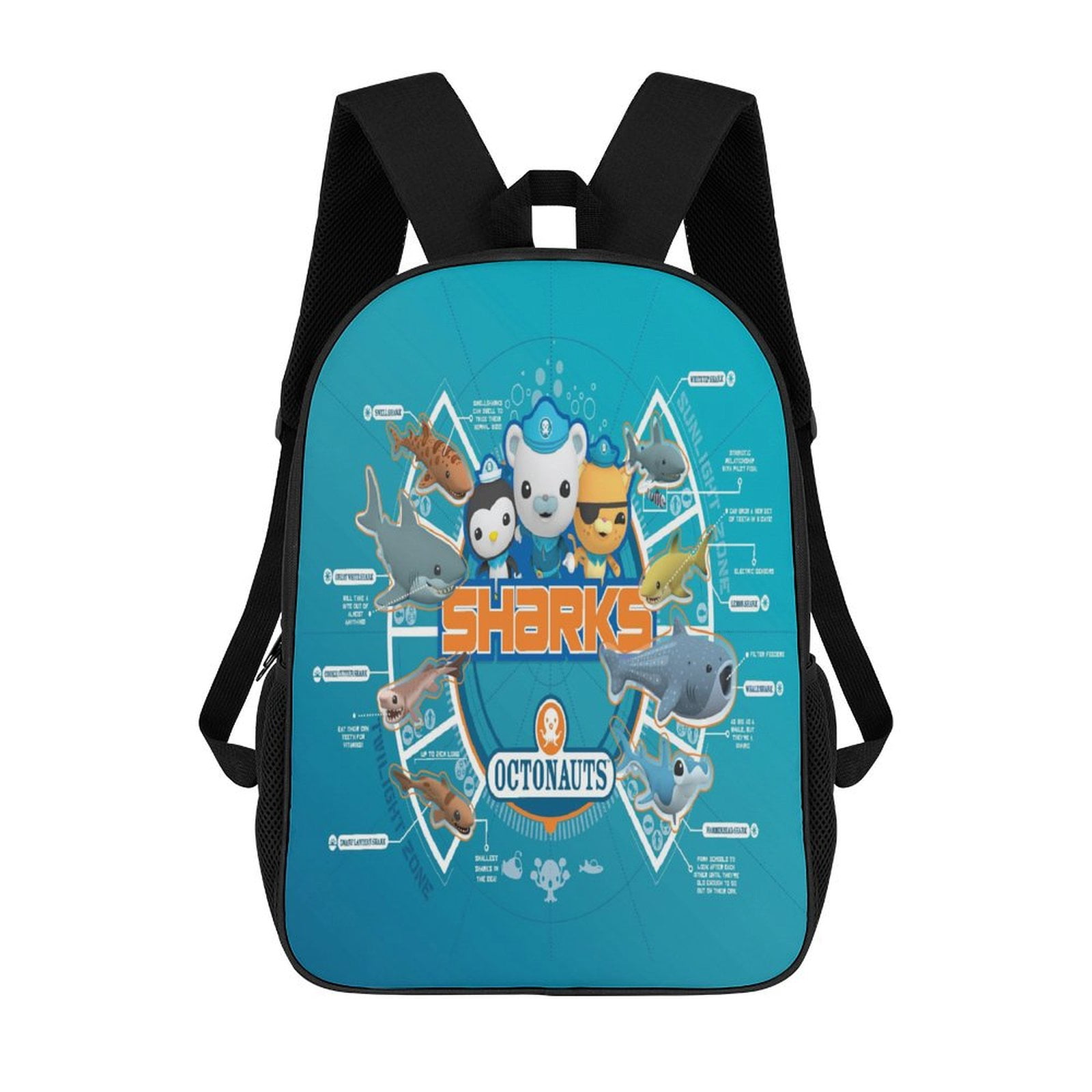 Octonauts Backpack 17 Inch Book Bags Casual Daypack for Travel Work ...