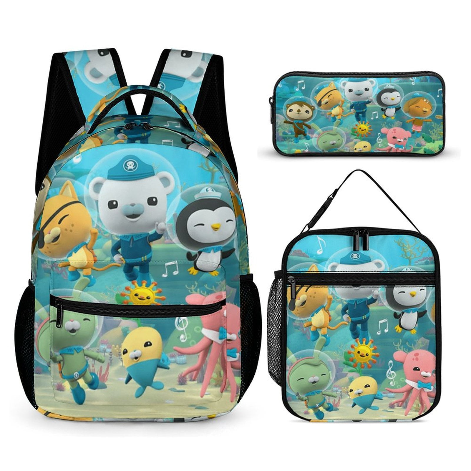 Octonauts Backpacks 3 Piece Set Bookbag with Lunch Bag And Pencil Case ...
