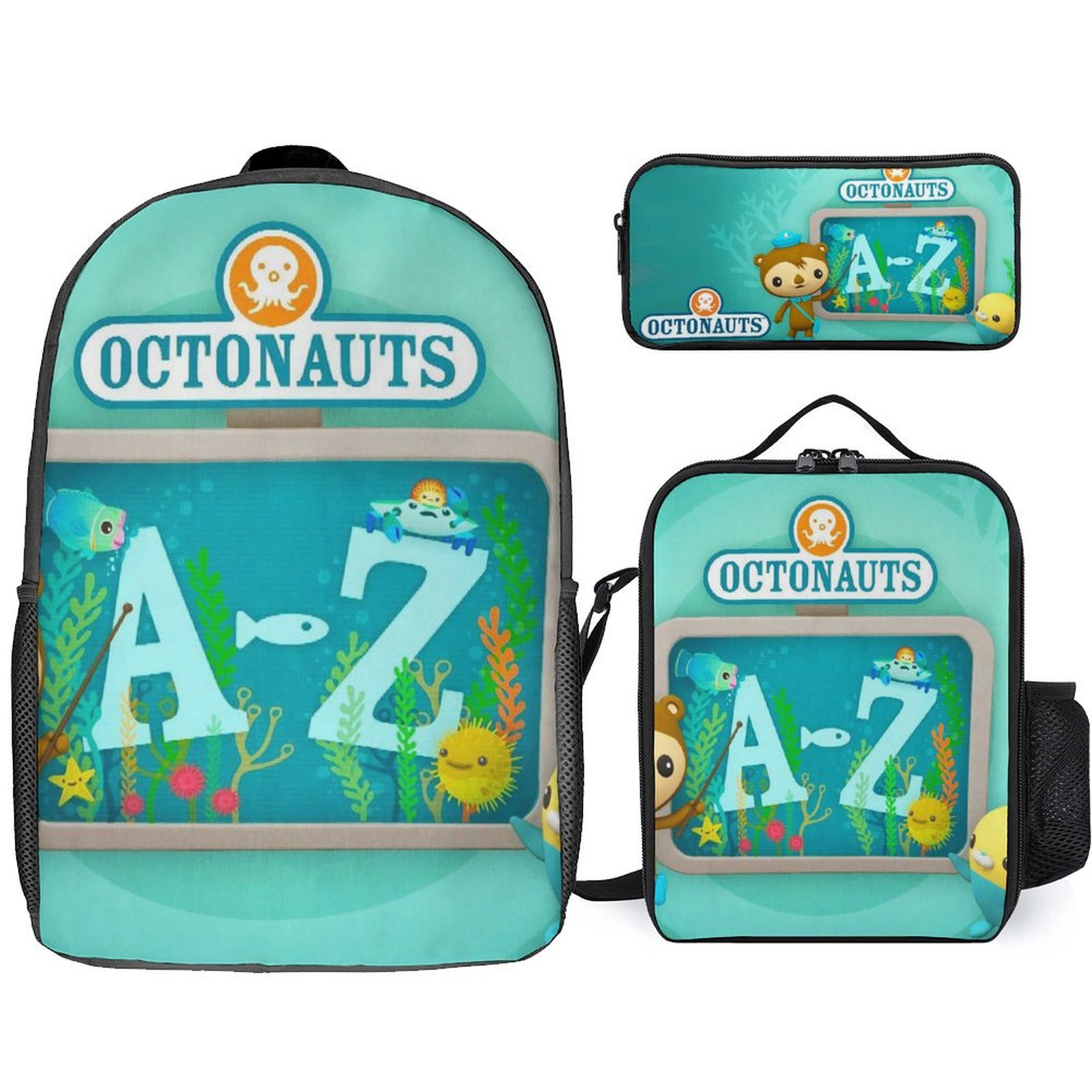 Octonauts Backpacks 3 Piece Set Bookbag with Lunch Bag And Pencil Case ...