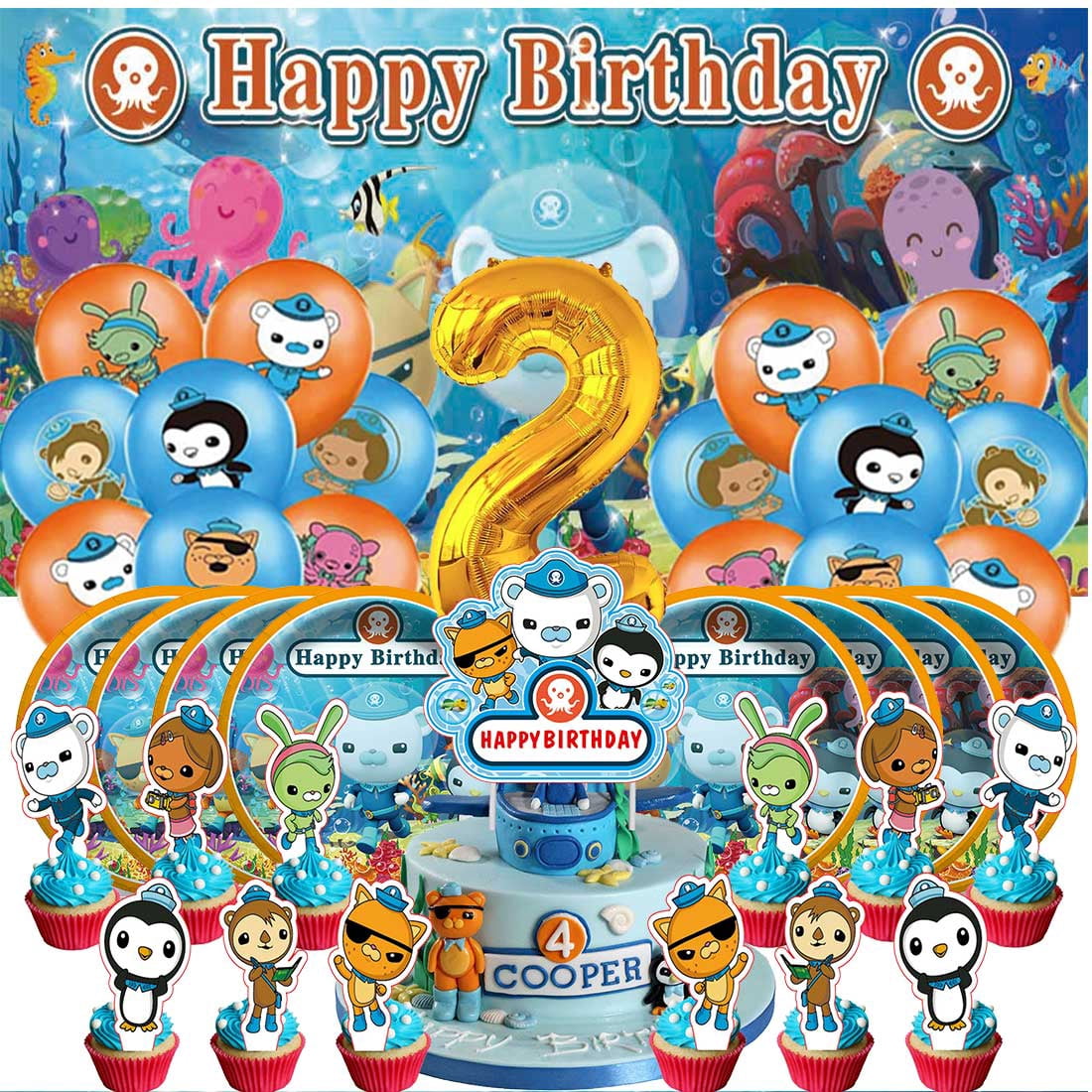 Octonauts Balloons Party Supplies 2nd Decor Tableware Birthday Cake ...