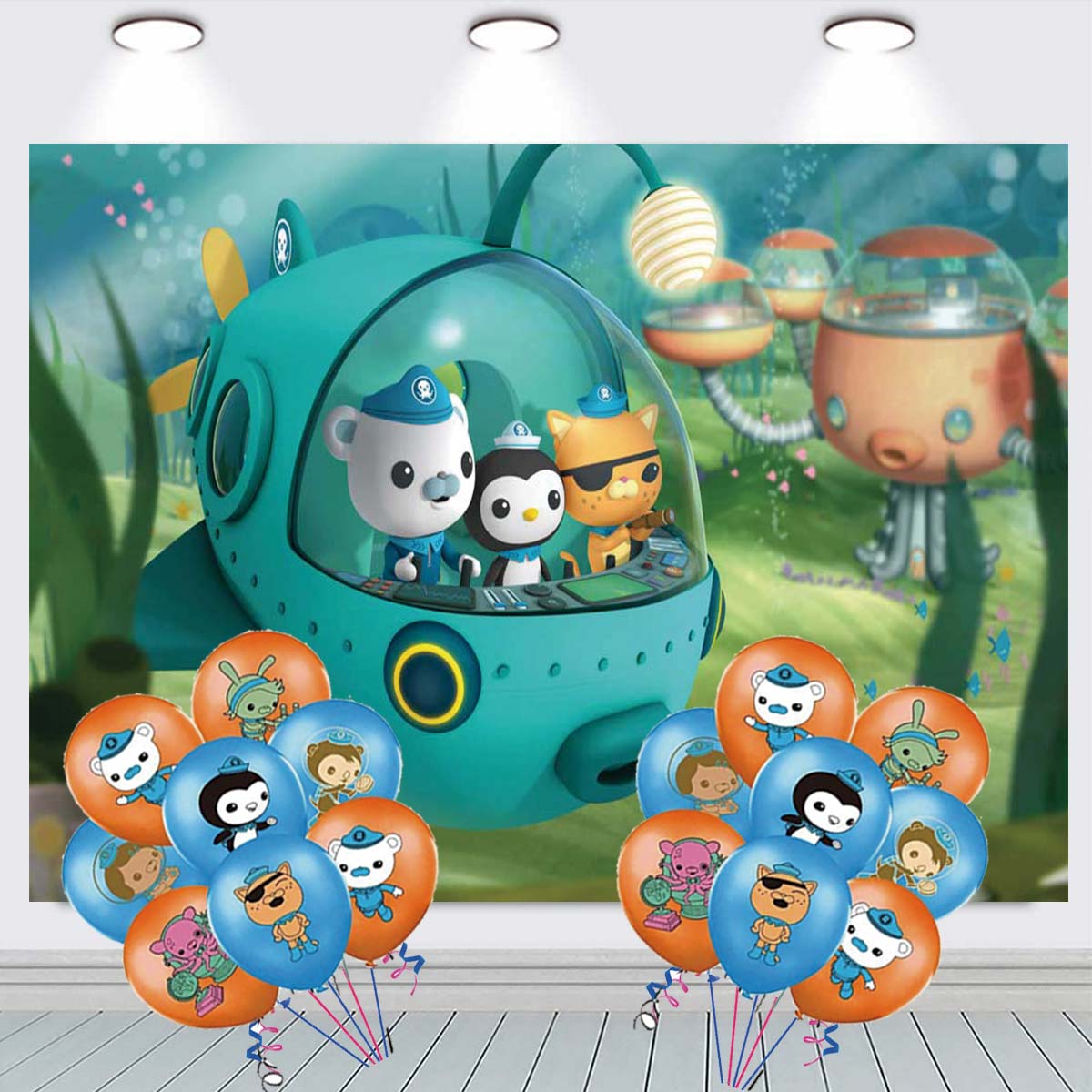Octonauts Banner Backdrop Background Birthday Balloons Party Supplies ...