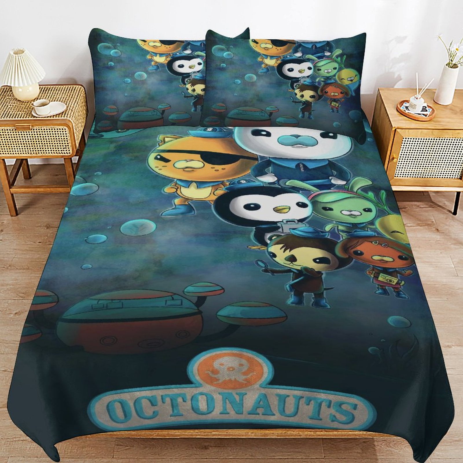 The Octonauts Bedding Sets Ultra Soft Skin-Friendly Duvet Cover 3 Piece ...