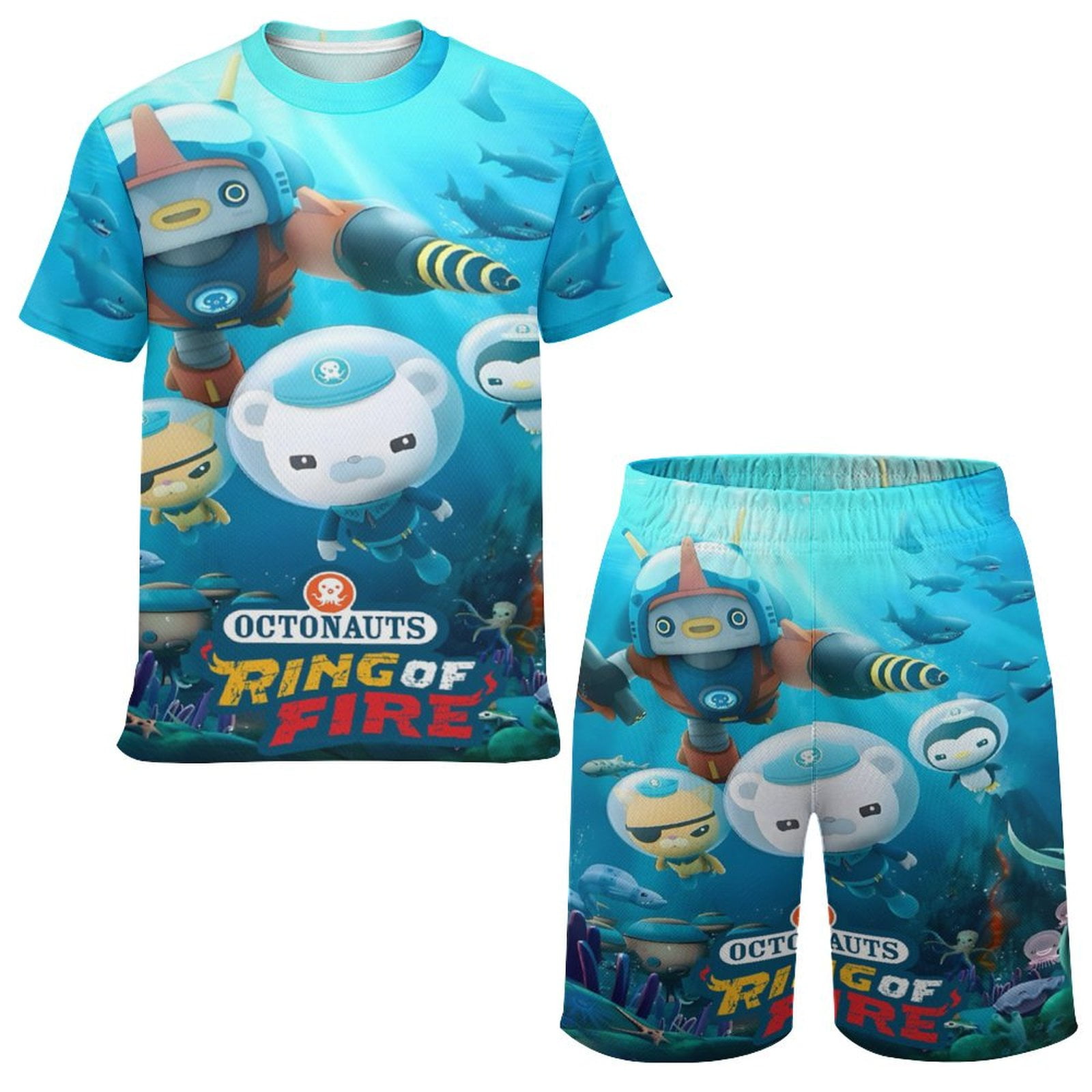 Octonauts Boys Girls Short Sleeve Mesh T-Shirt And Shorts Outfit Set ...