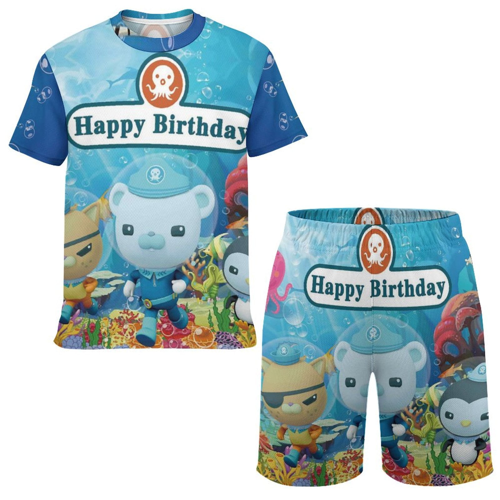 Octonauts Boys Girls Short Sleeve Mesh T-Shirt And Shorts Outfit Set ...