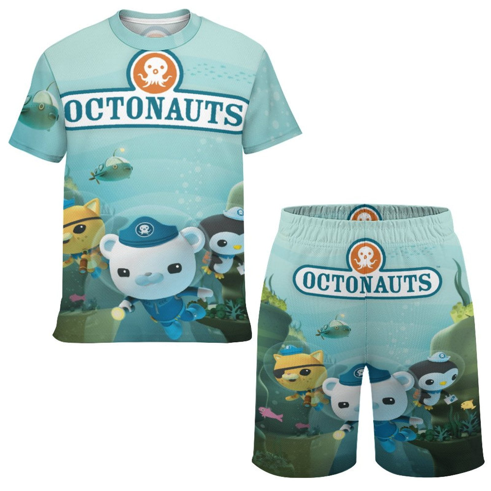 Octonauts Boys Girls Short Sleeve Mesh T-Shirt And Shorts Outfit Set ...