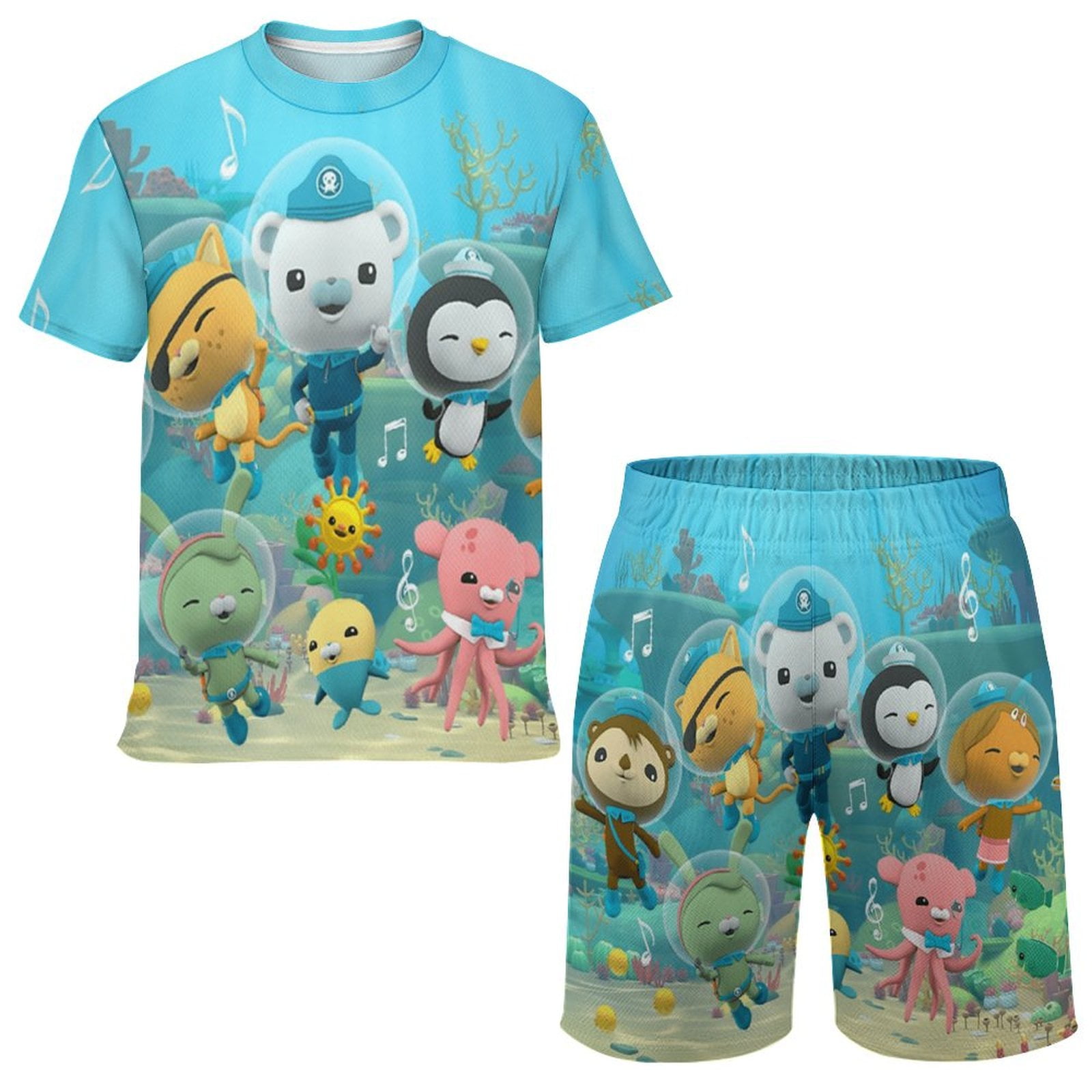 Octonauts Boys Girls Short Sleeve Mesh T-Shirt And Shorts Outfit Set ...