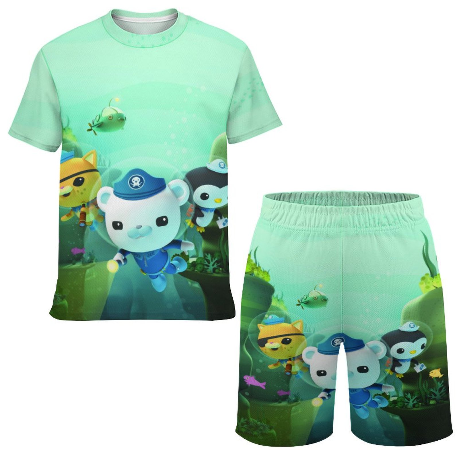 Octonauts Boys Girls Short Sleeve Mesh T-Shirt And Shorts Outfit Set ...