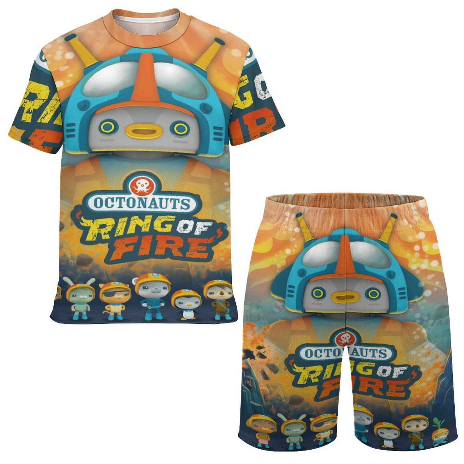 Octonauts Boys Girls Short Sleeve Mesh T-Shirt And Shorts Outfit Set ...