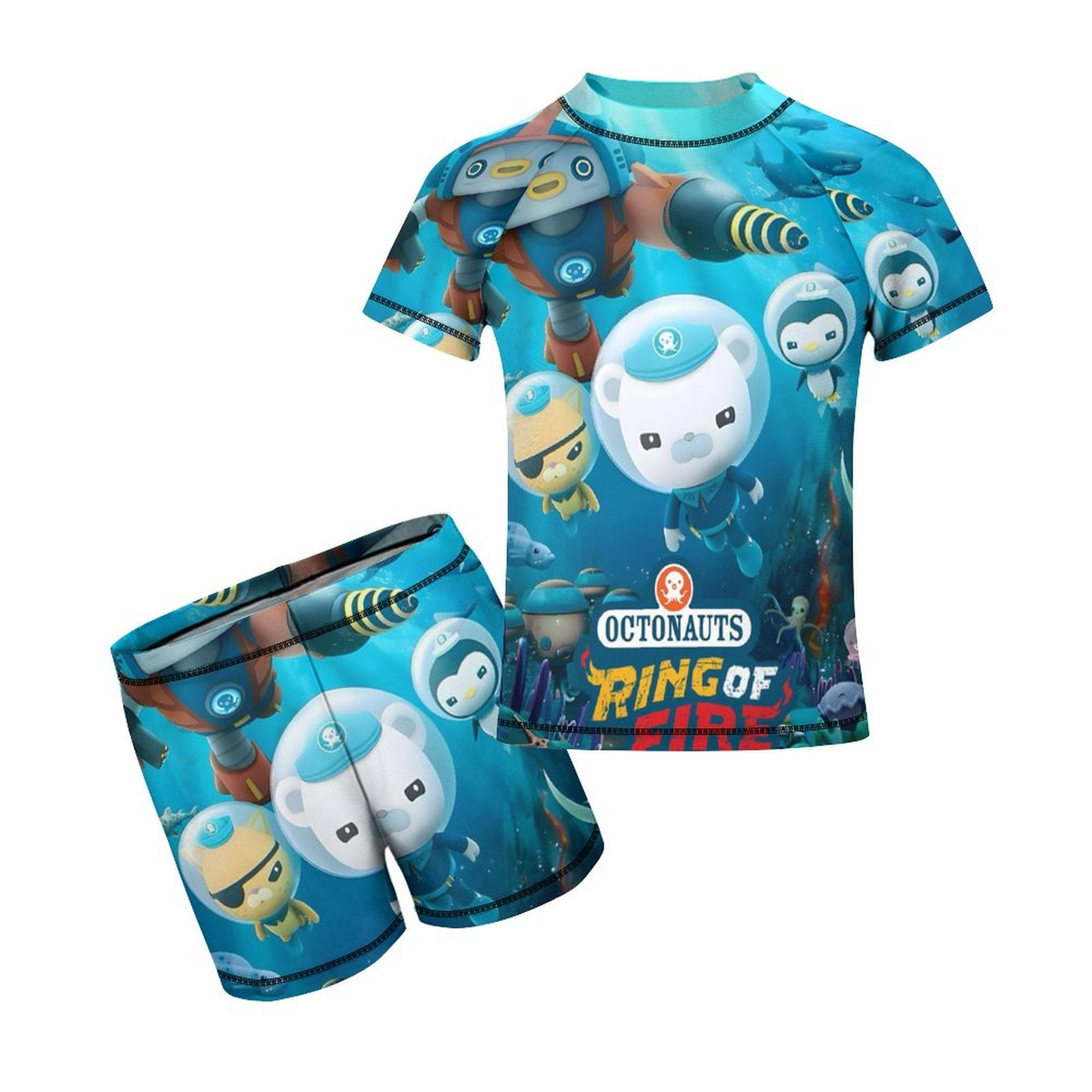 Octonauts Boys Rash Guard Set 2 Piece Swimsuits Short Sleeve Bathing ...