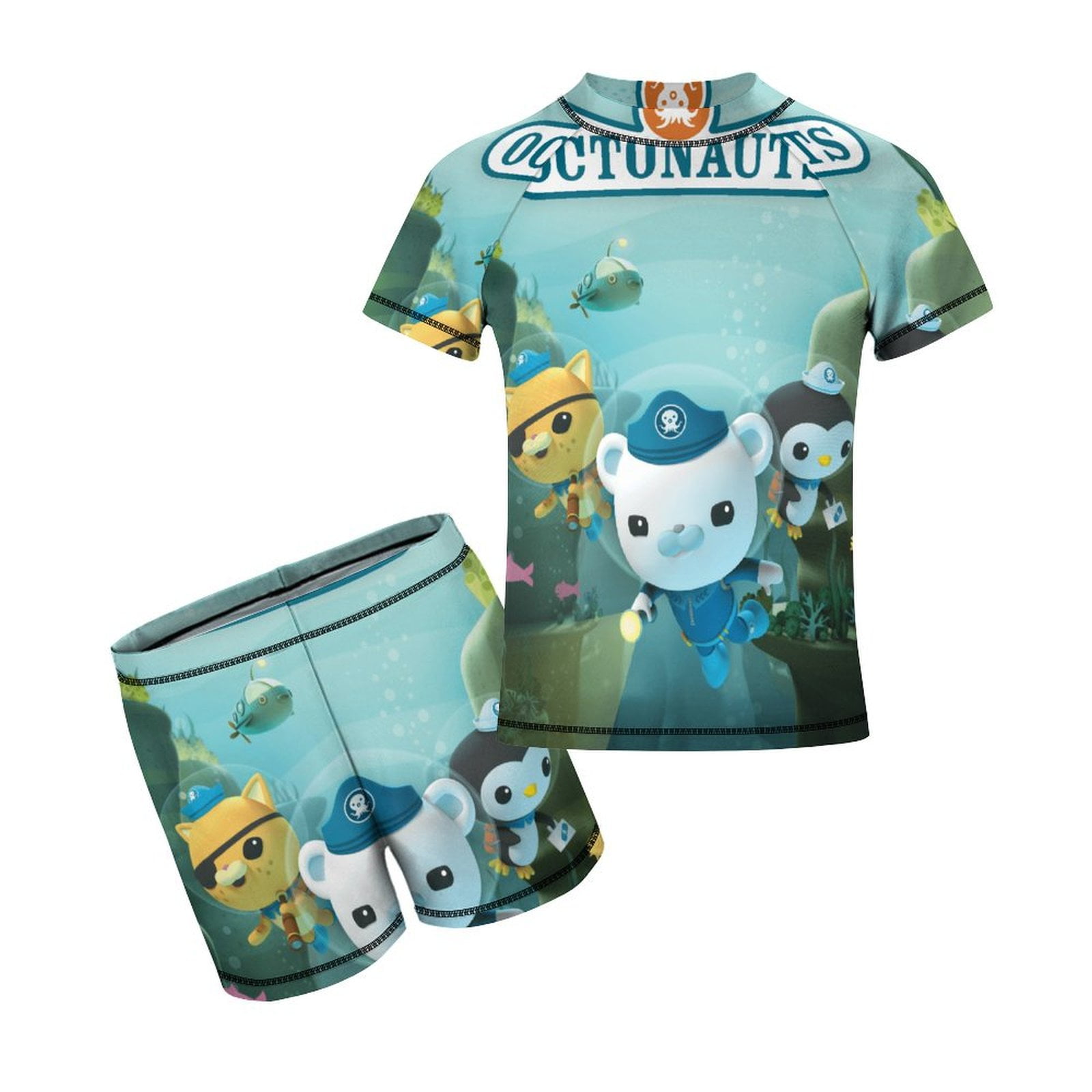 Octonauts Boys Rash Guard Set 2 Piece Swimsuits Short Sleeve Bathing ...