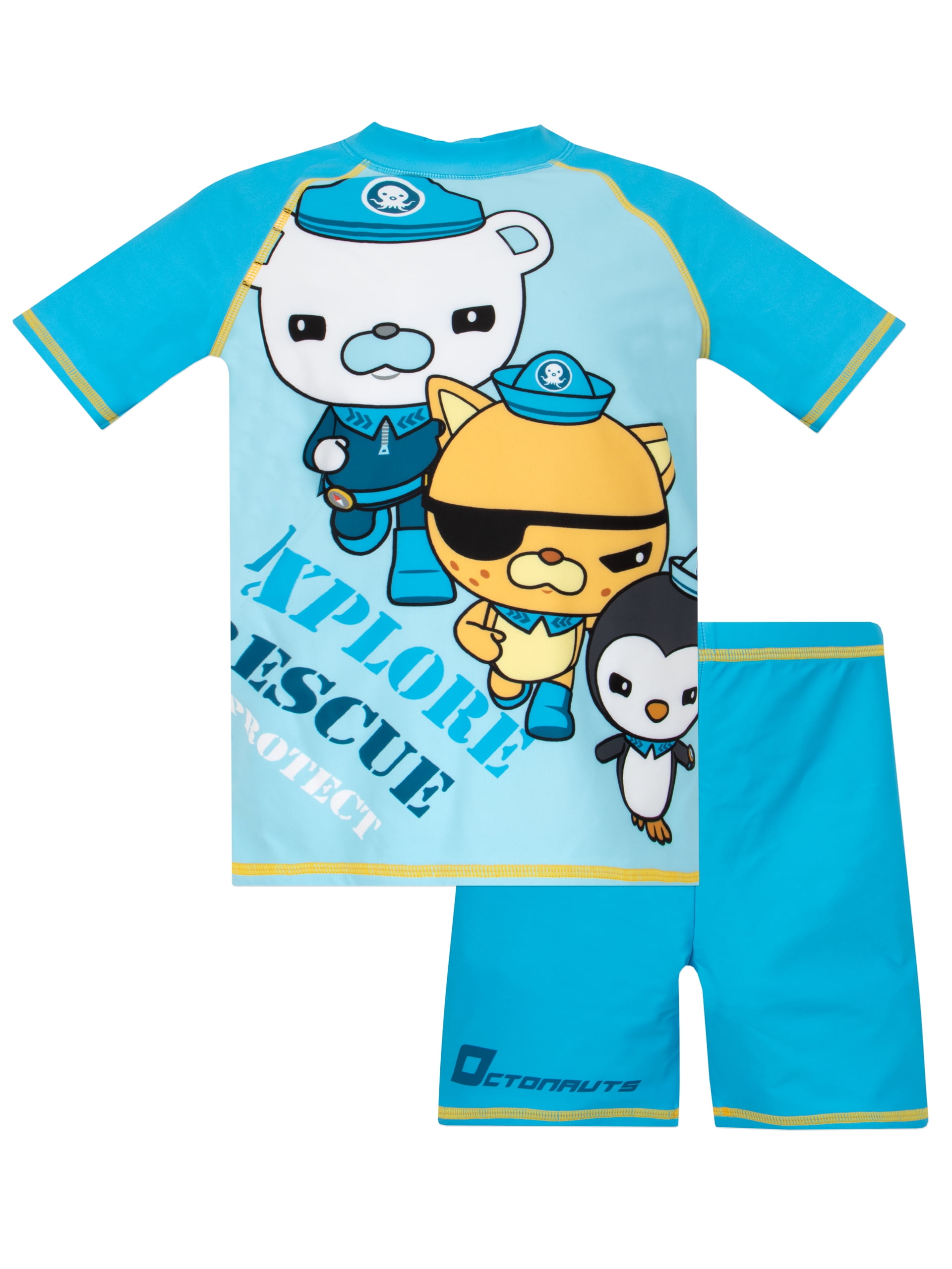 Octonauts Boys Rash Guard and Swim Shorts Set Blue Sizes 2T-6 - Walmart.com