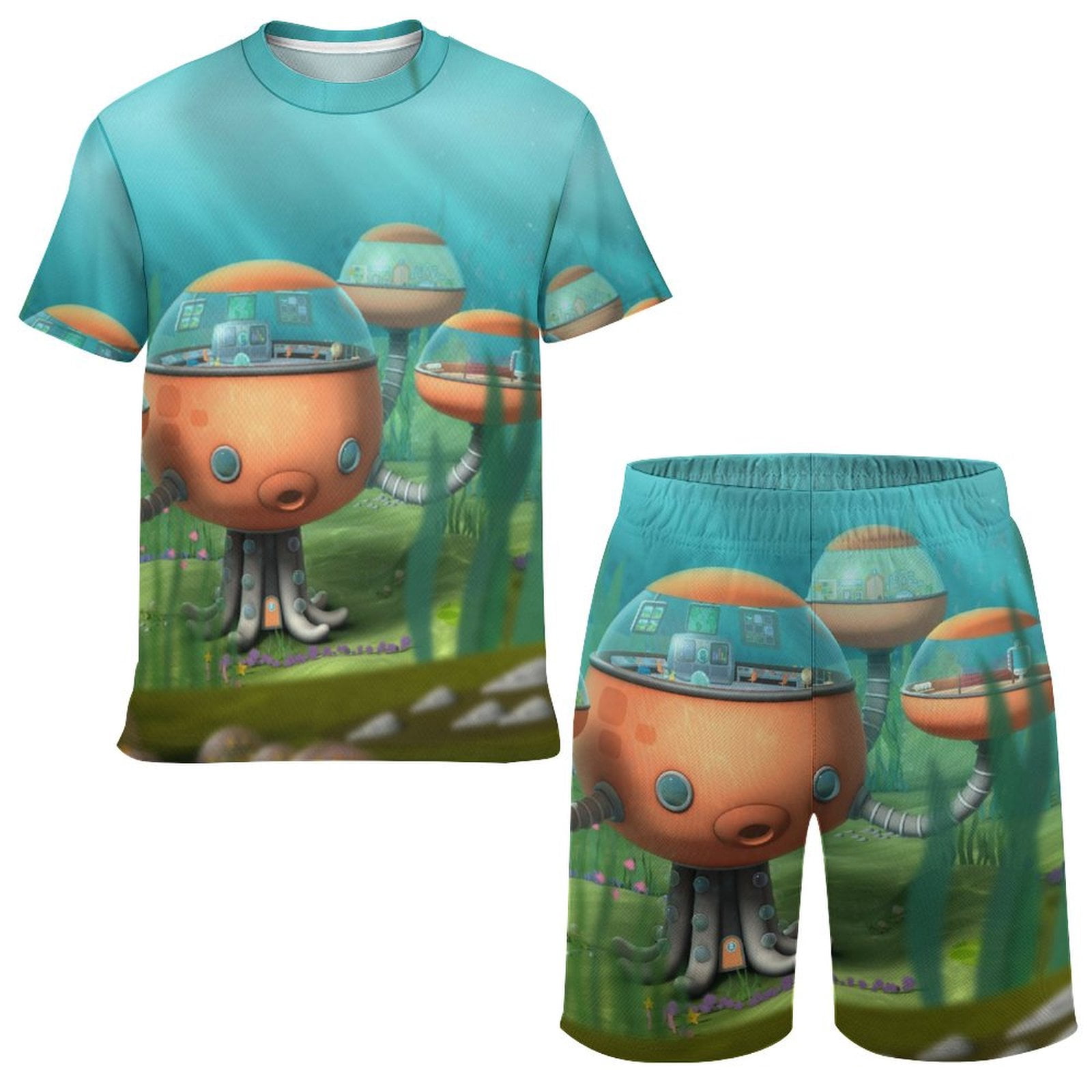 Octonauts Boys Short Sleeve Mesh T-Shirt And Shorts Outfit Set Summer ...