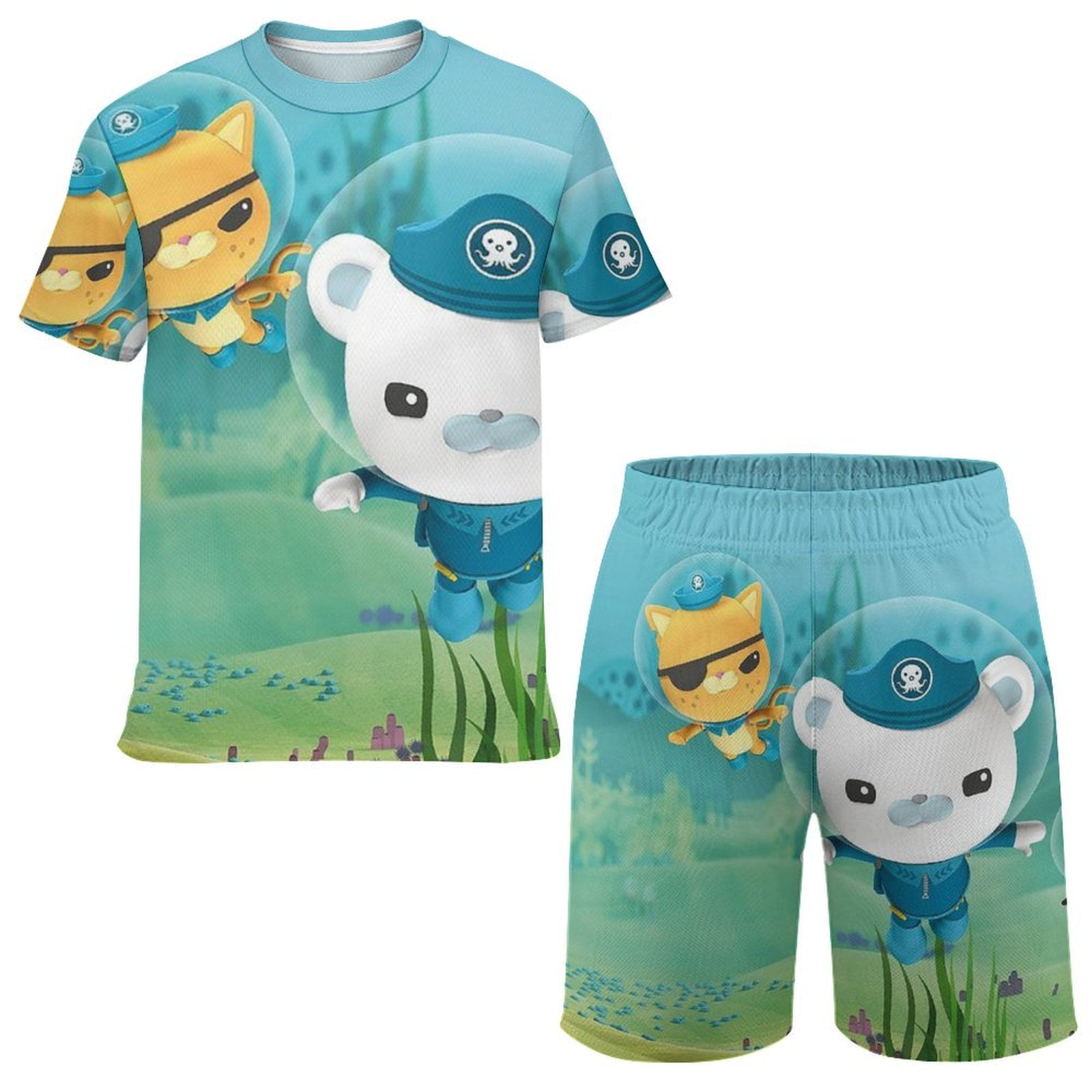 Octonauts Boys Short Sleeve Mesh T-Shirt And Shorts Outfit Set Summer ...