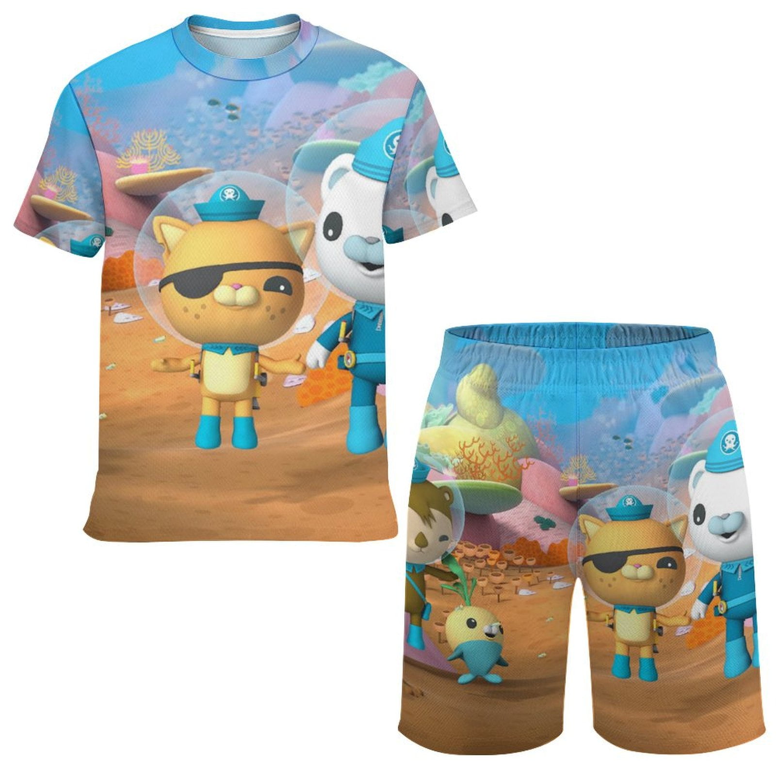 Octonauts Boys Short Sleeve Mesh T-Shirt And Shorts Outfit Set Summer ...