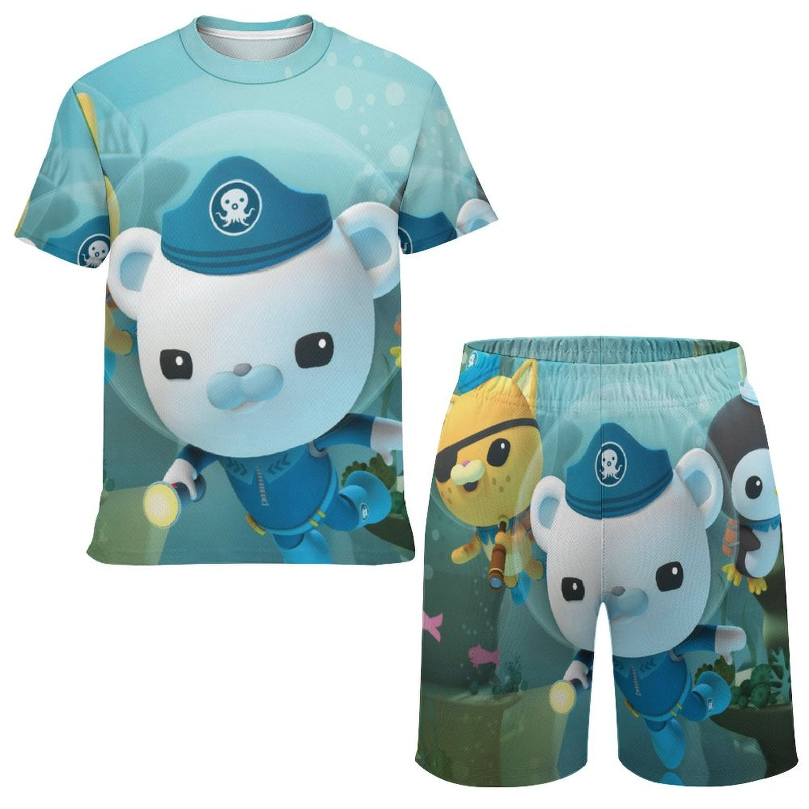 Octonauts Boys Short Sleeve Mesh T-Shirt And Shorts Outfit Set Summer ...