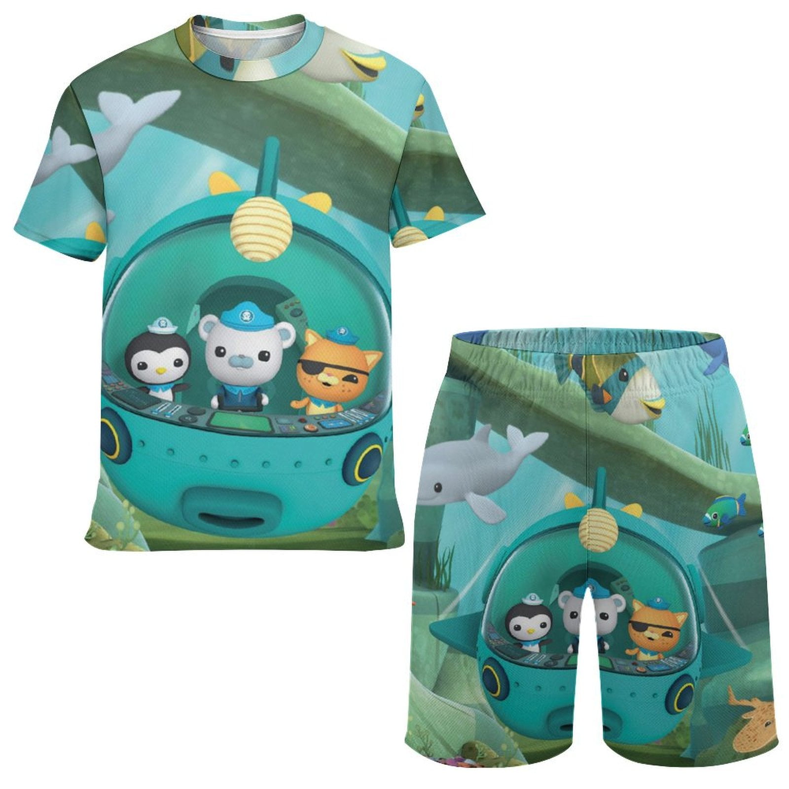 Octonauts Boys Short Sleeve Mesh T-Shirt And Shorts Outfit Set Summer ...