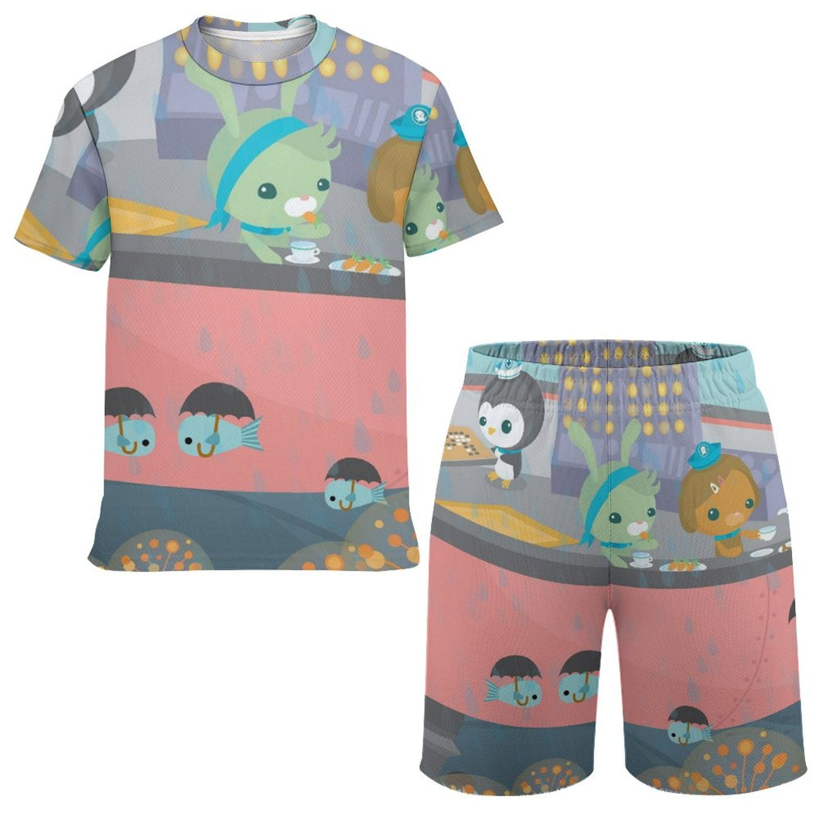 Octonauts Boys Short Sleeve Mesh T-Shirt And Shorts Outfit Set Summer ...