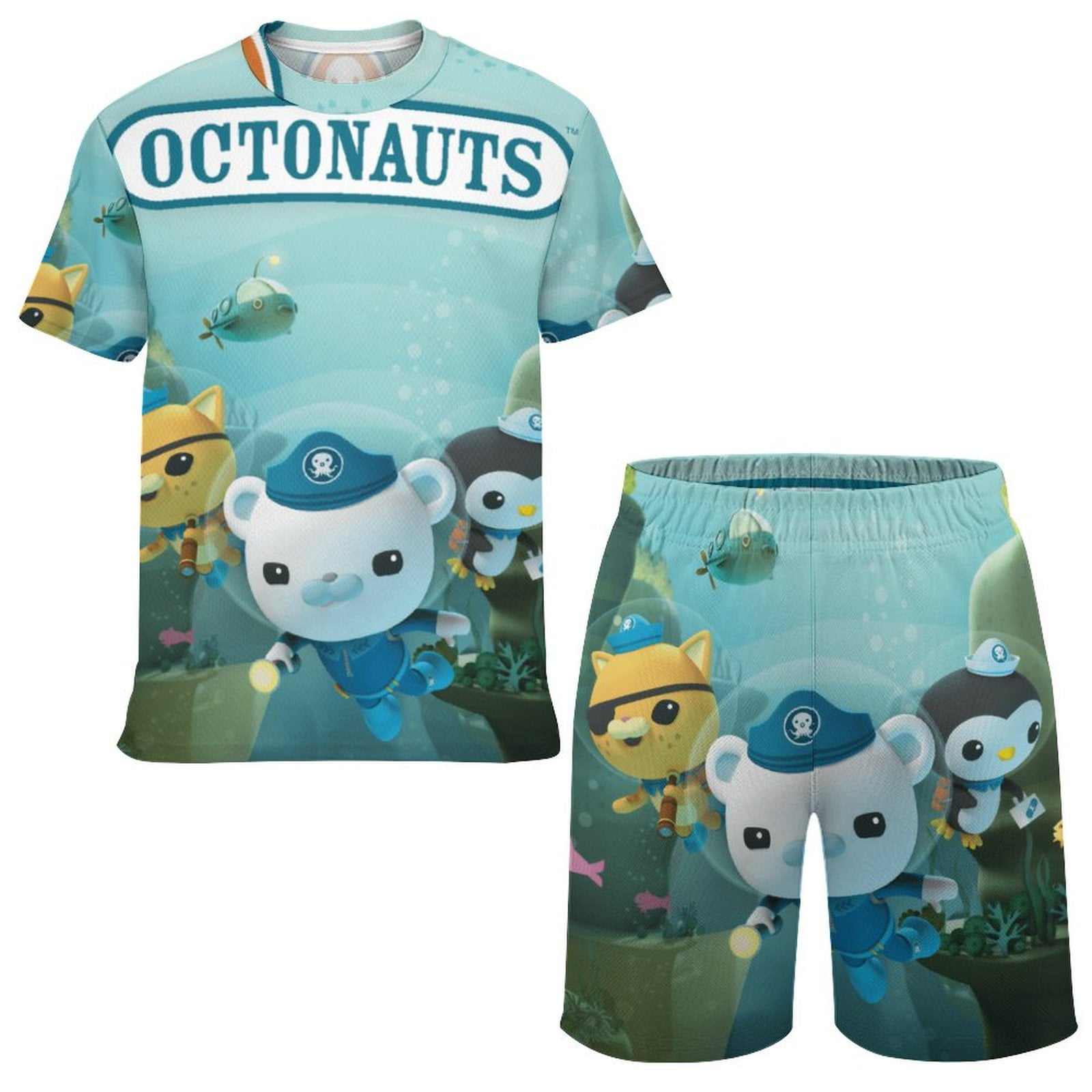Octonauts Boys Short Sleeve T-Shirt And Mesh Shorts Outfit Set for Kids ...