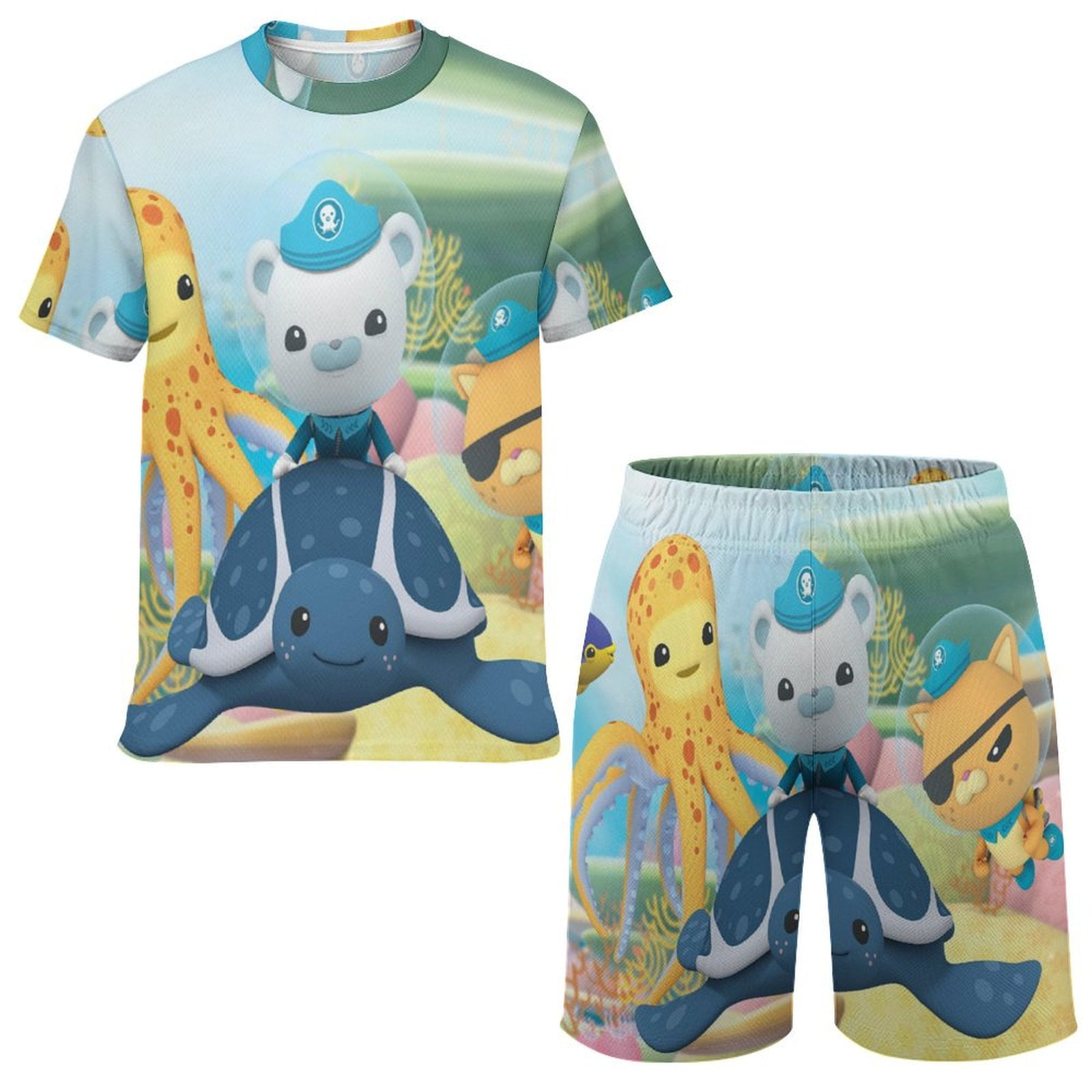 Octonauts Boys Short Sleeve T-Shirt And Mesh Shorts Outfit Set for Kids ...