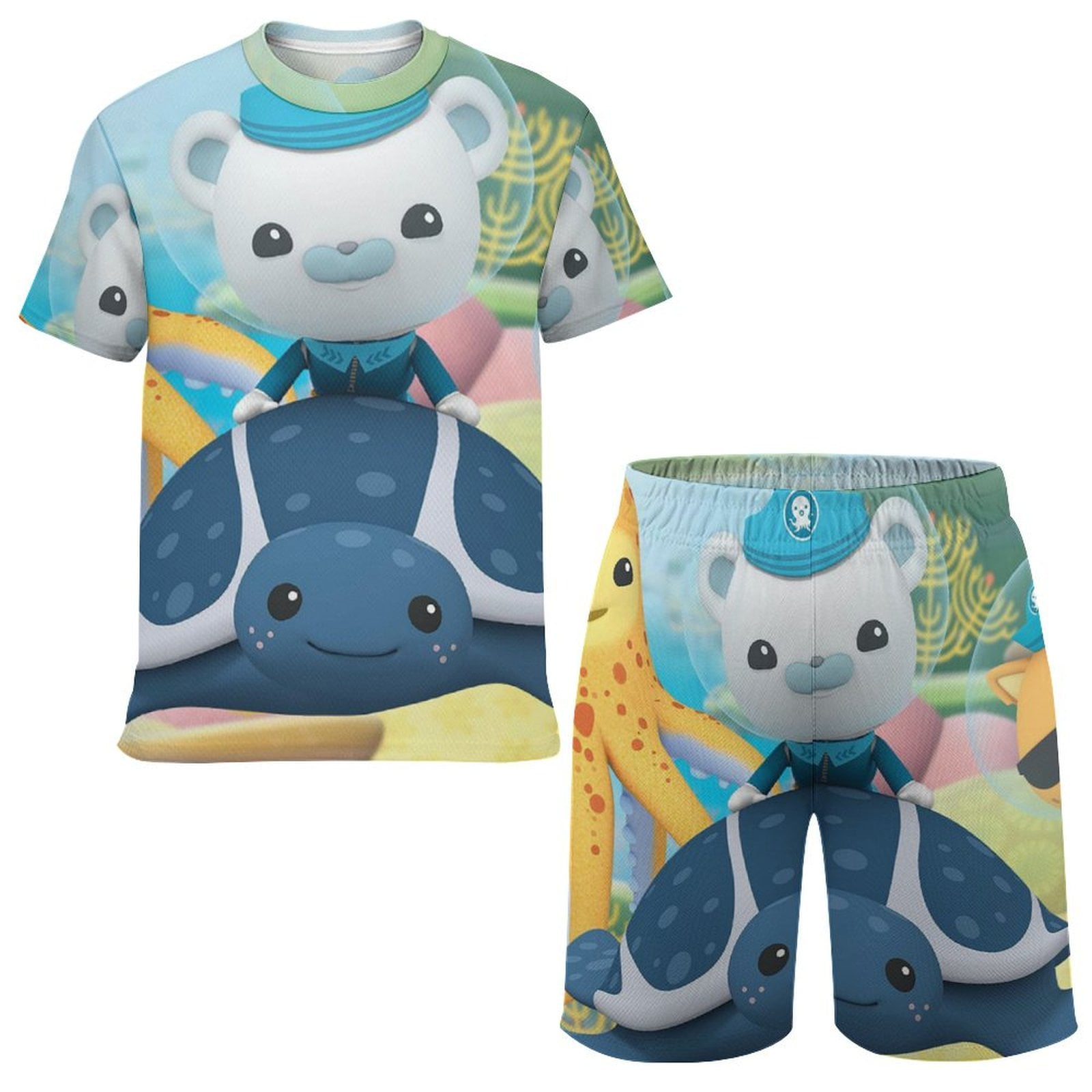 Octonauts Boys Short Sleeve T-Shirt And Mesh Shorts Outfit Set for Kids ...