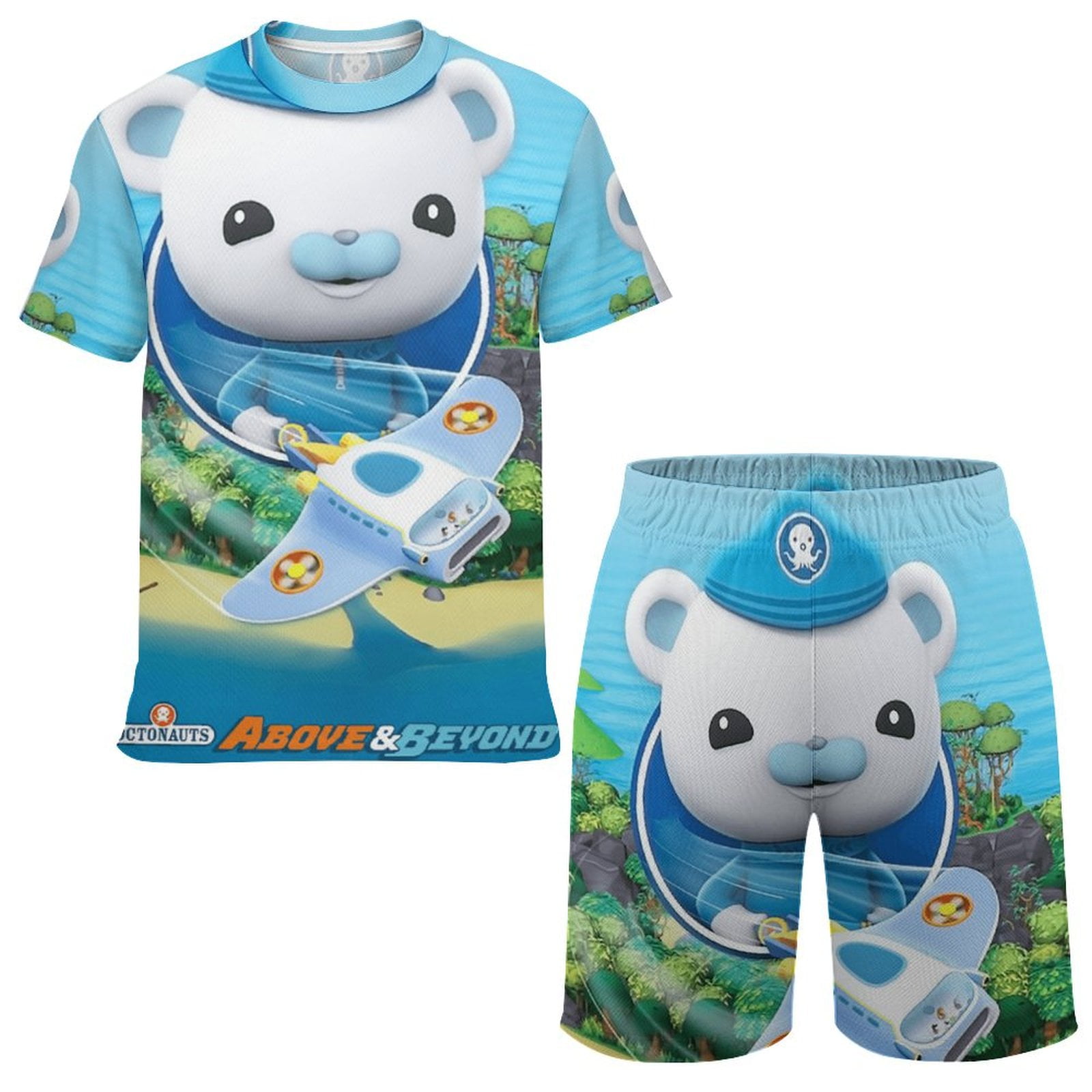 Octonauts Boys Short Sleeve T-Shirt And Mesh Shorts Outfit Set for Kids ...