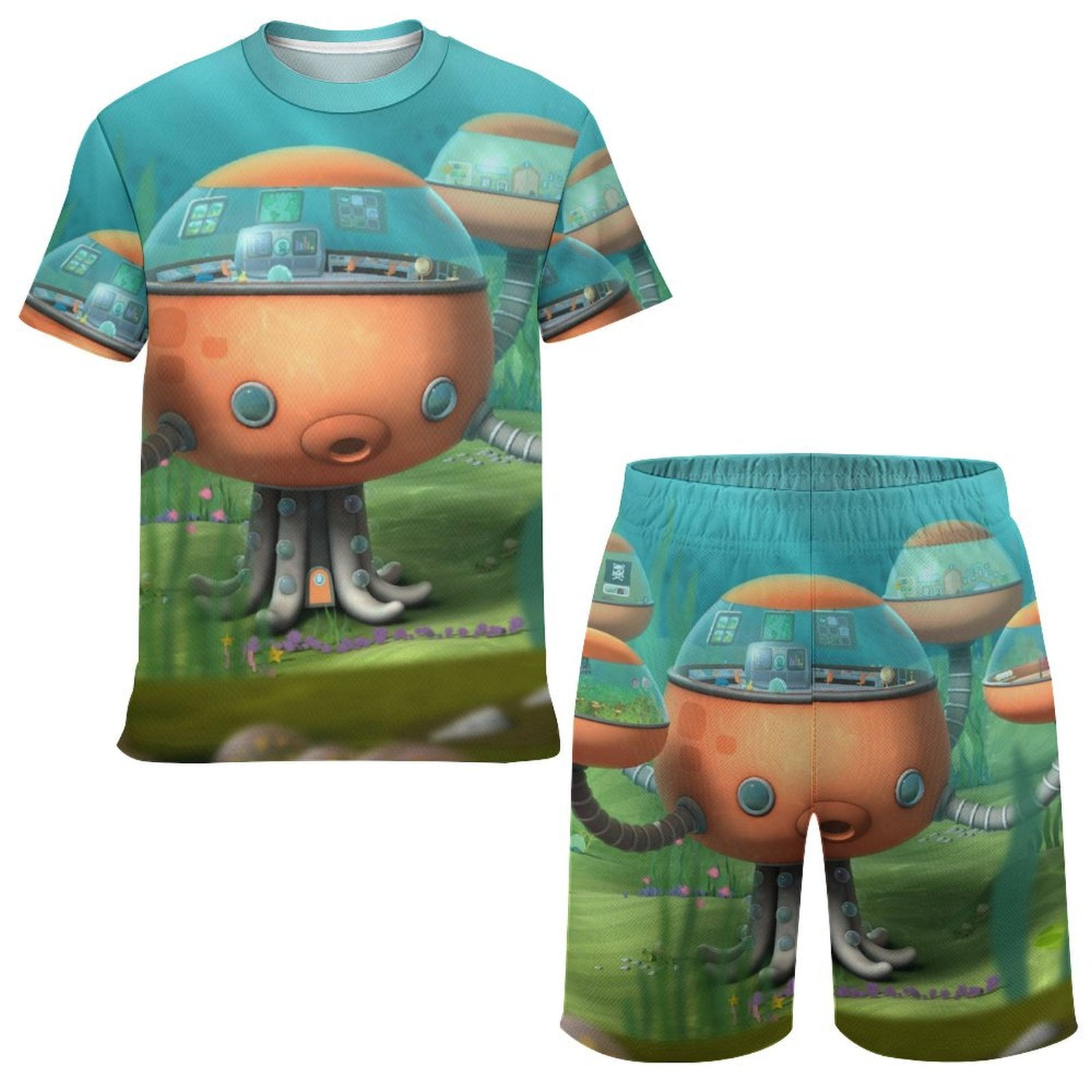 Octonauts Boys Short Sleeve T-Shirt And Mesh Shorts Outfit Set for Kids ...