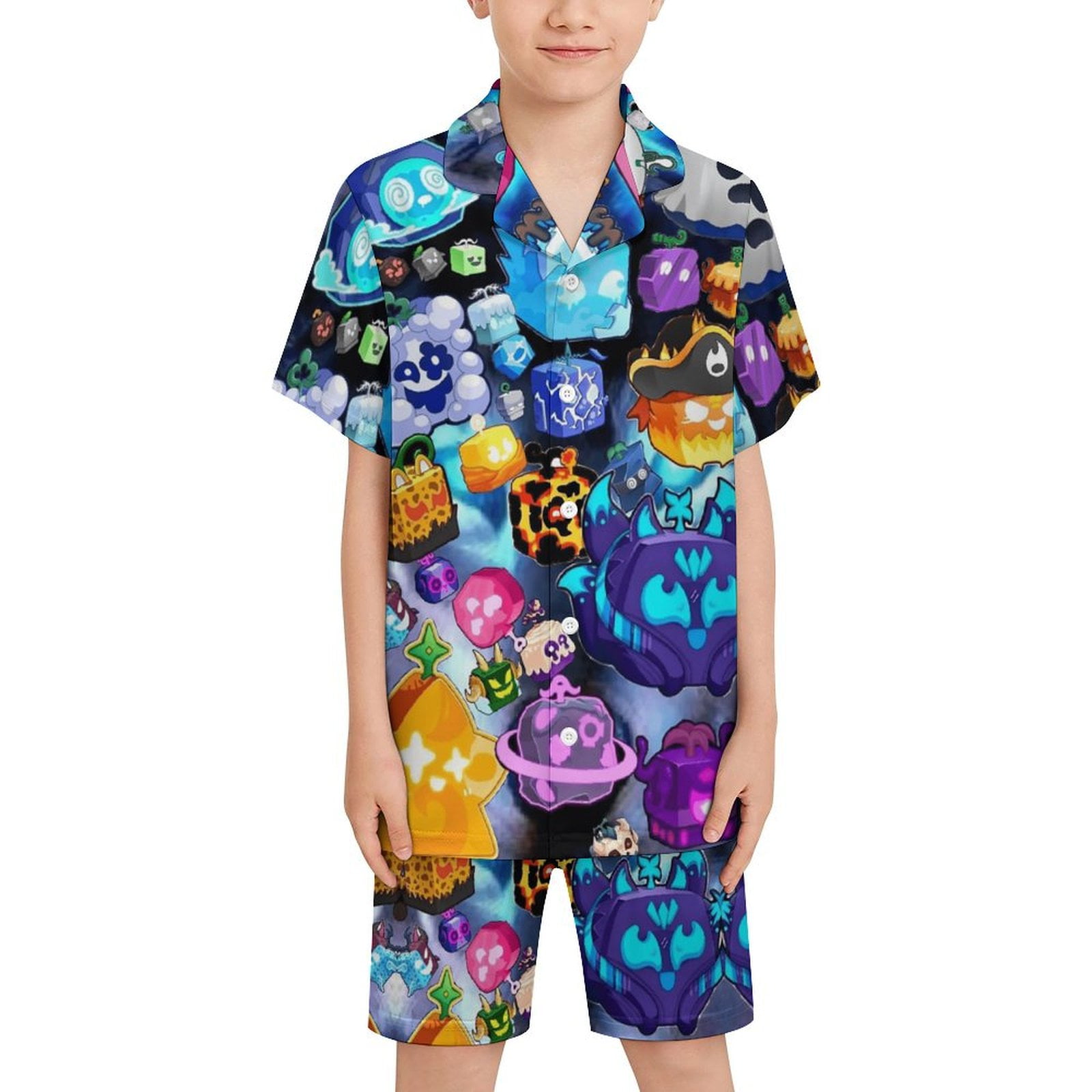 Octonauts Boys Silk Pajamas Button Down Sleepwear Satin Nightwear 2 Pcs ...