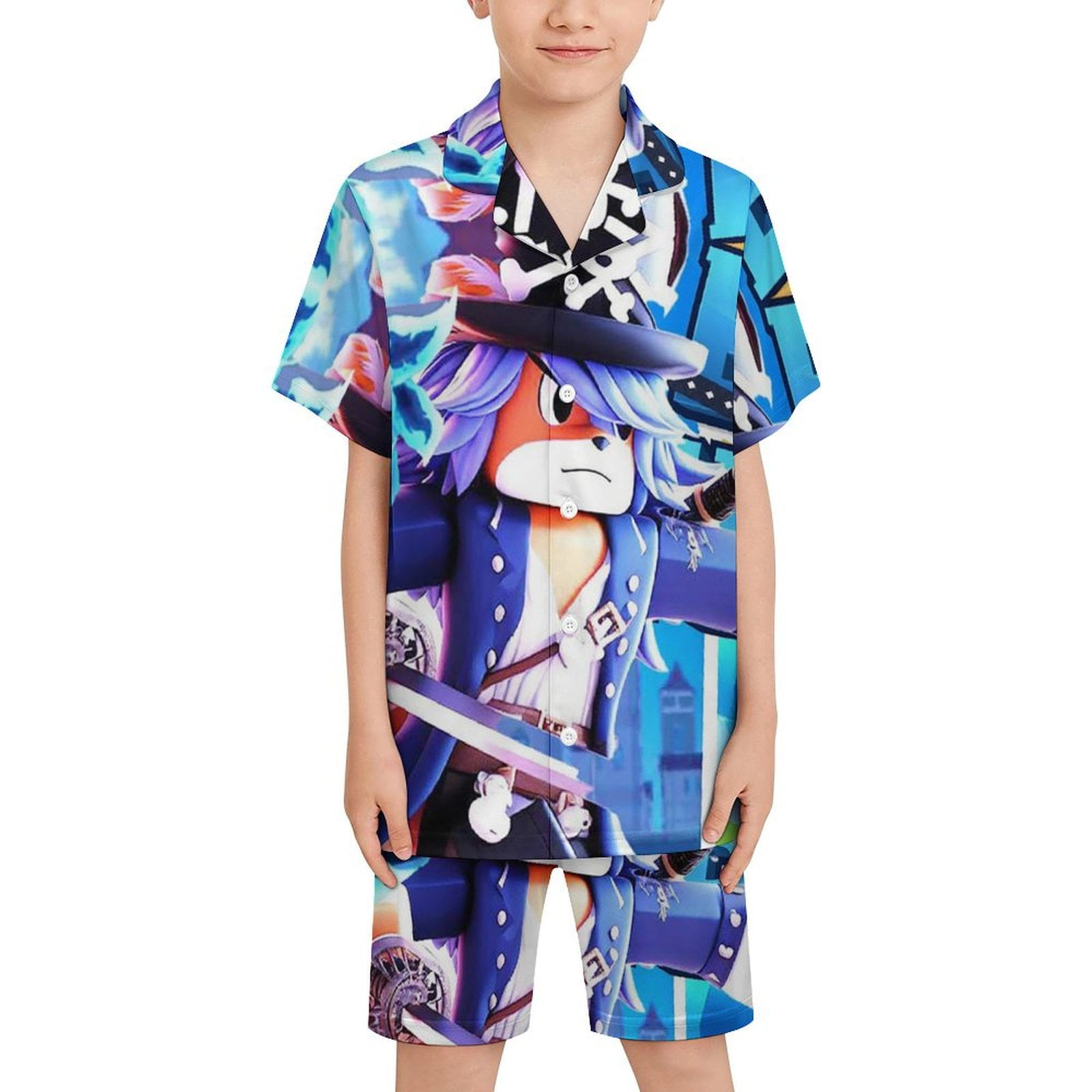 Octonauts Boys Silk Pajamas Button Down Sleepwear Satin Nightwear 2 Pcs ...