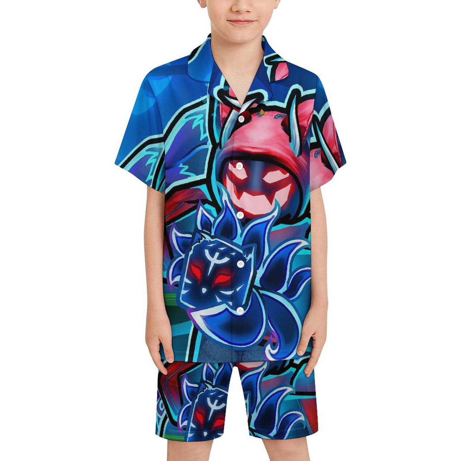 Octonauts Boys Silk Pajamas Button Down Sleepwear Satin Nightwear 2 Pcs ...