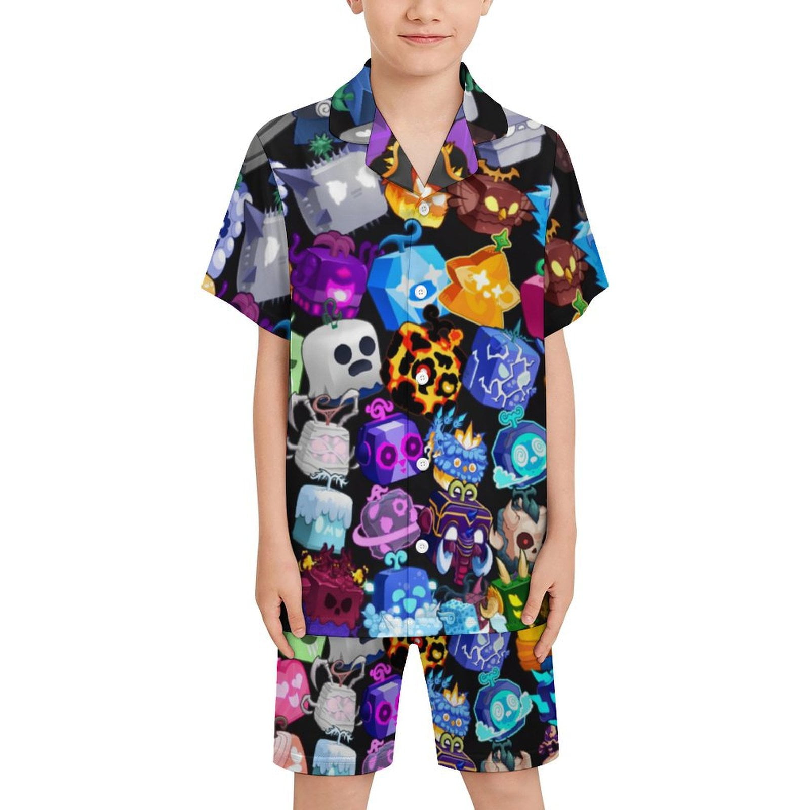 Octonauts Boys Silk Pajamas Button Down Sleepwear Satin Nightwear 2 Pcs ...