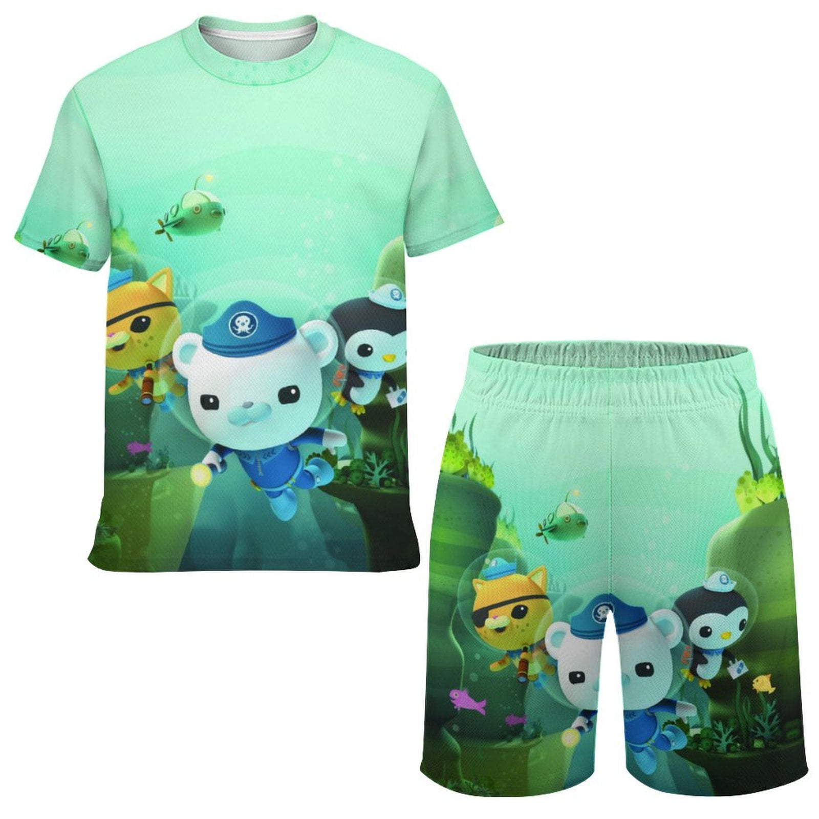 Octonauts Boys T-Shirt And Shorts Outfit Set Athletic Short Sleeve Tee ...