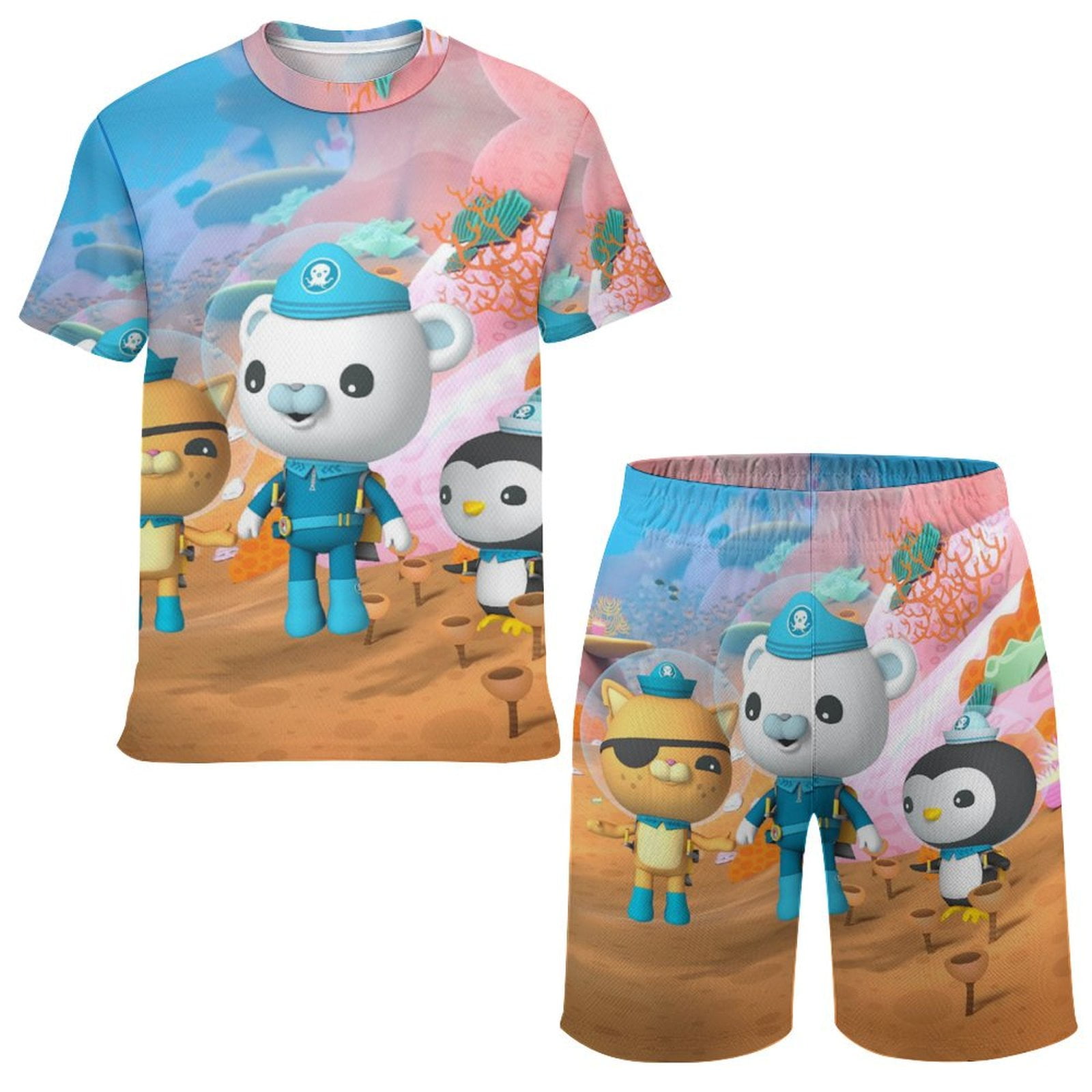 Octonauts Boys T-Shirt And Shorts Outfit Set Athletic Short Sleeve Tee ...