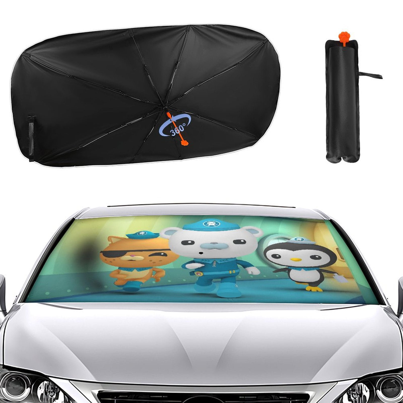 Octonauts Car Windshield Sun Shade Umbrella, UV Protection & Heat ...