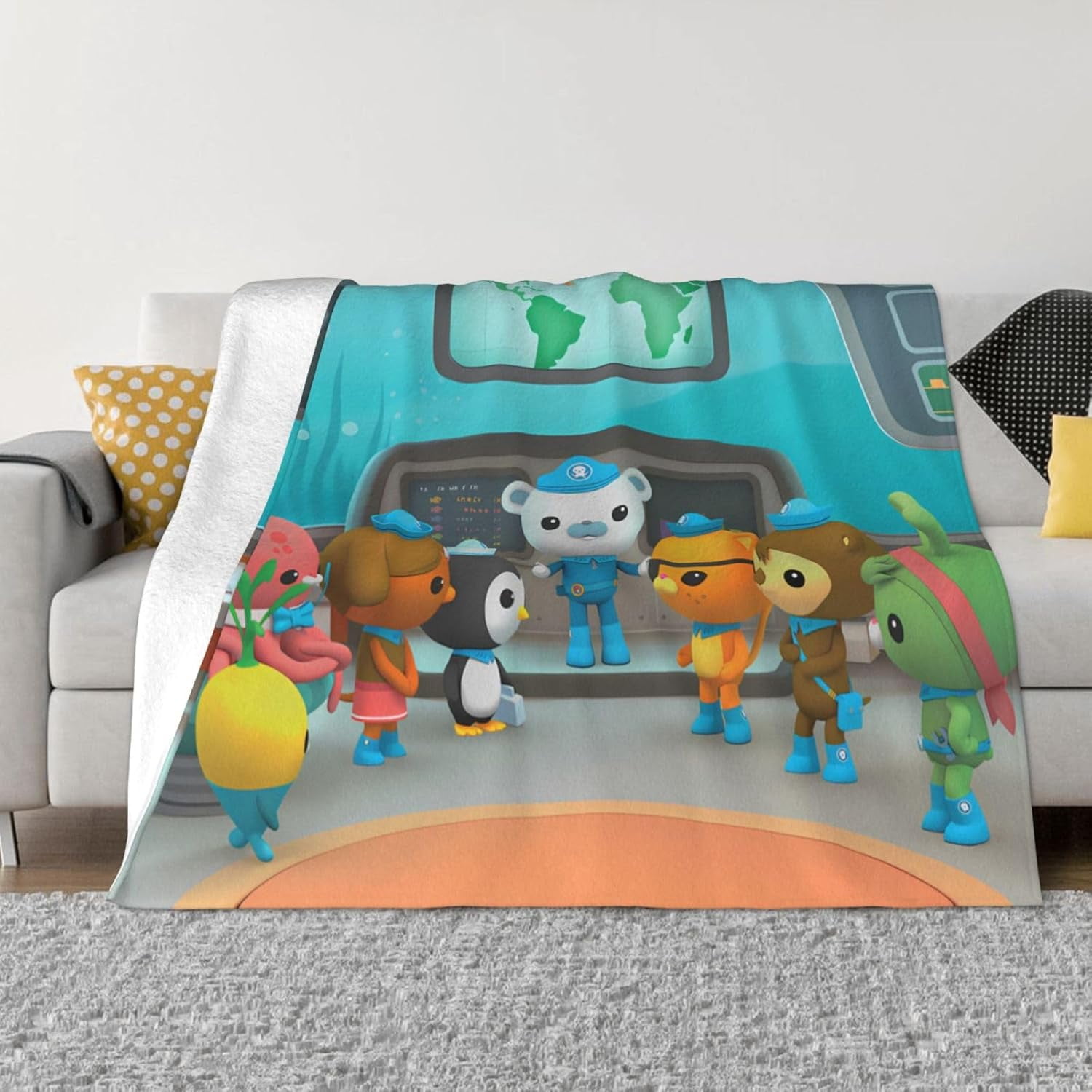 Octonauts Cartoon Style-6 Ultra-Soft Micro Warm Fuzzy Fleece Blanket ...