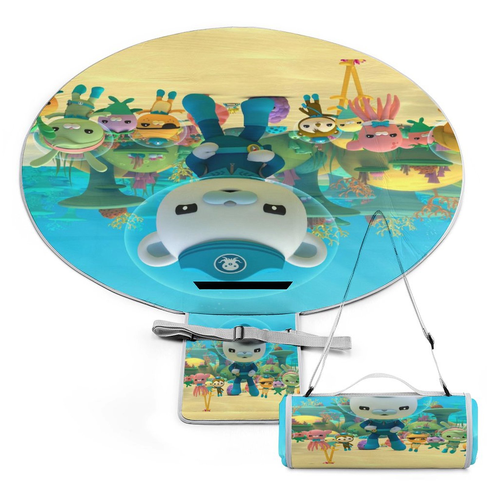 The Octonauts Characters Round Picnic Mat Summer Beach Blanket Crawling ...