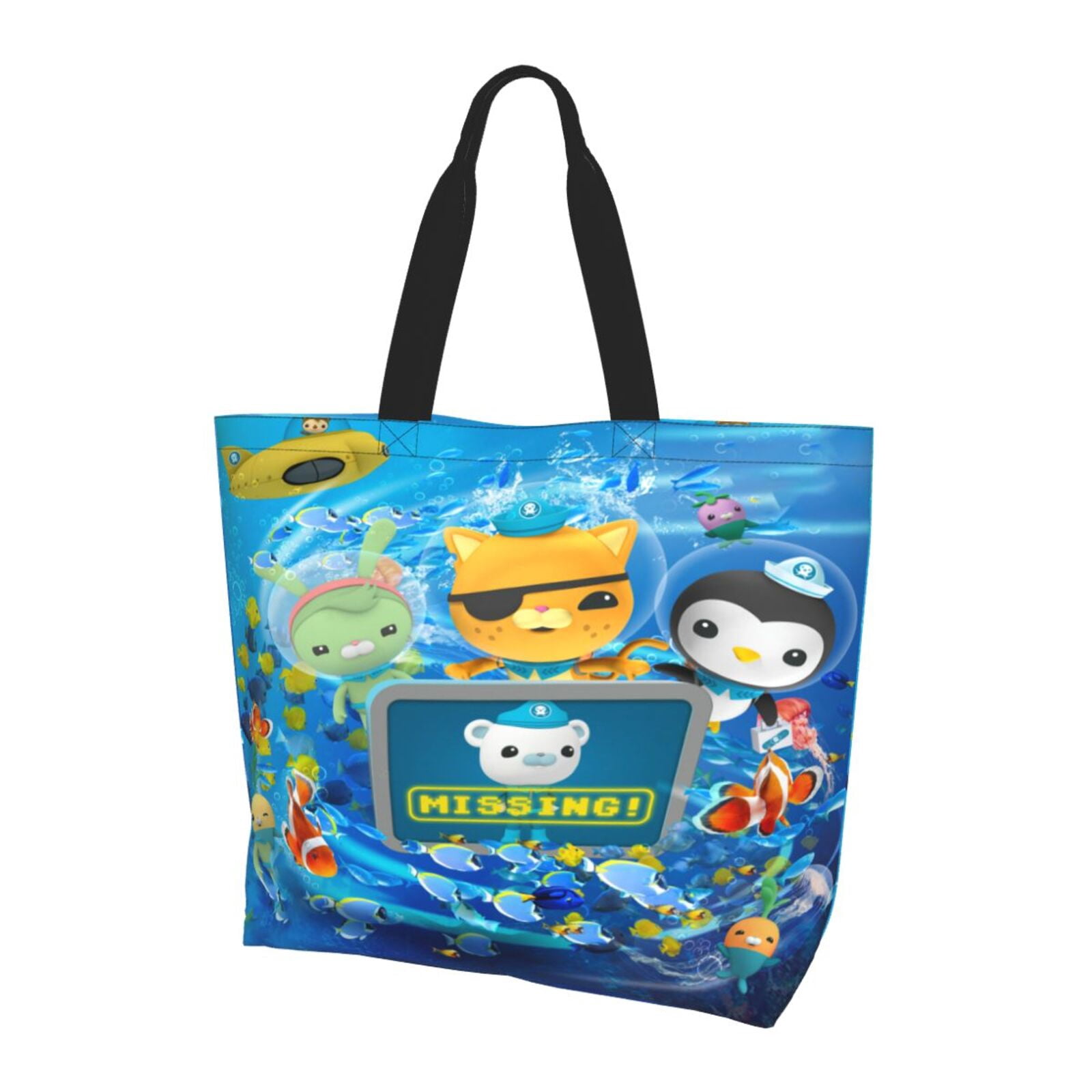 Octonauts Cute Extra Large Canvas Tote Bag for Gym Beach Travel ...
