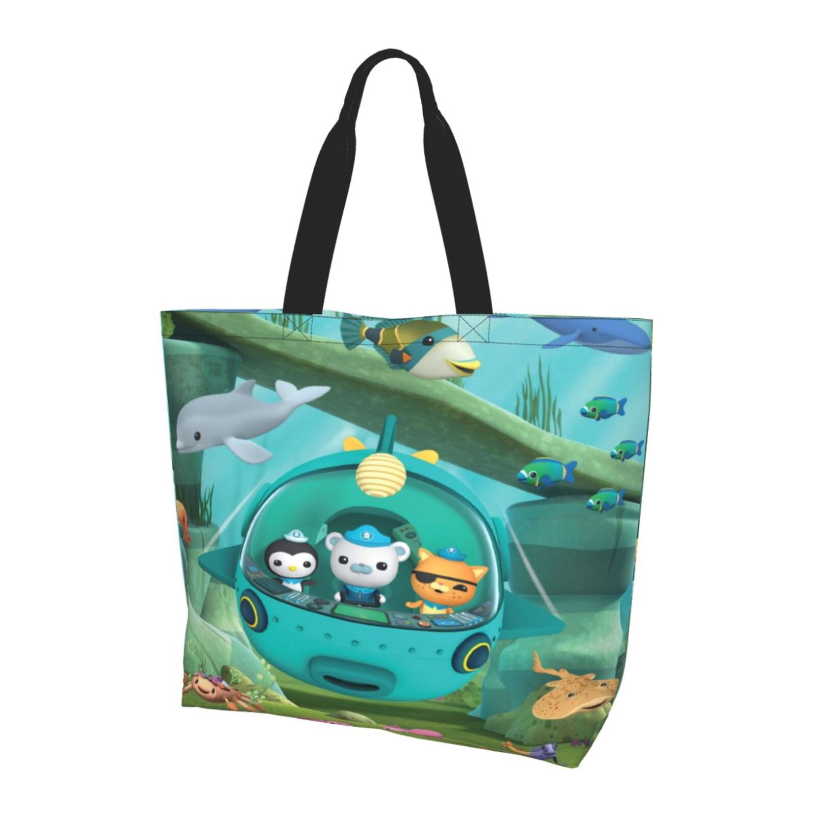 Octonauts Cute Extra Large Canvas Tote Bag for Gym Beach Travel ...