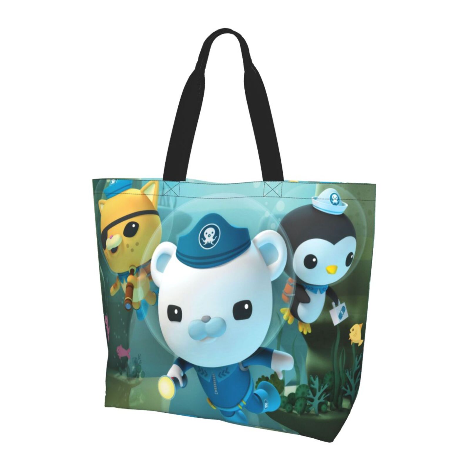 Octonauts Cute Extra Large Canvas Tote Bag for Gym Beach Travel ...
